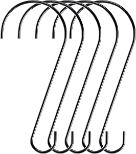 Amazon.com: SunGrow S-Shaped Metal Tree Branch Hangers, Black Hook ...