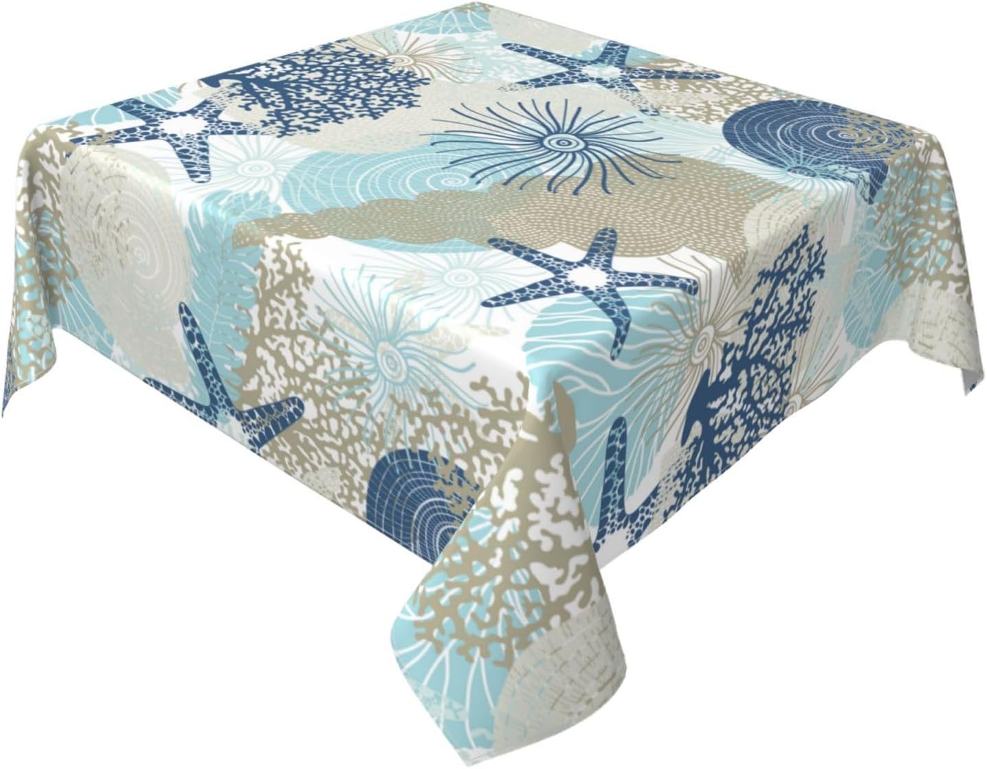 Amazon.com: BETGINY Coastal Tablecloth 54x54 Inch Square Waterproof ...