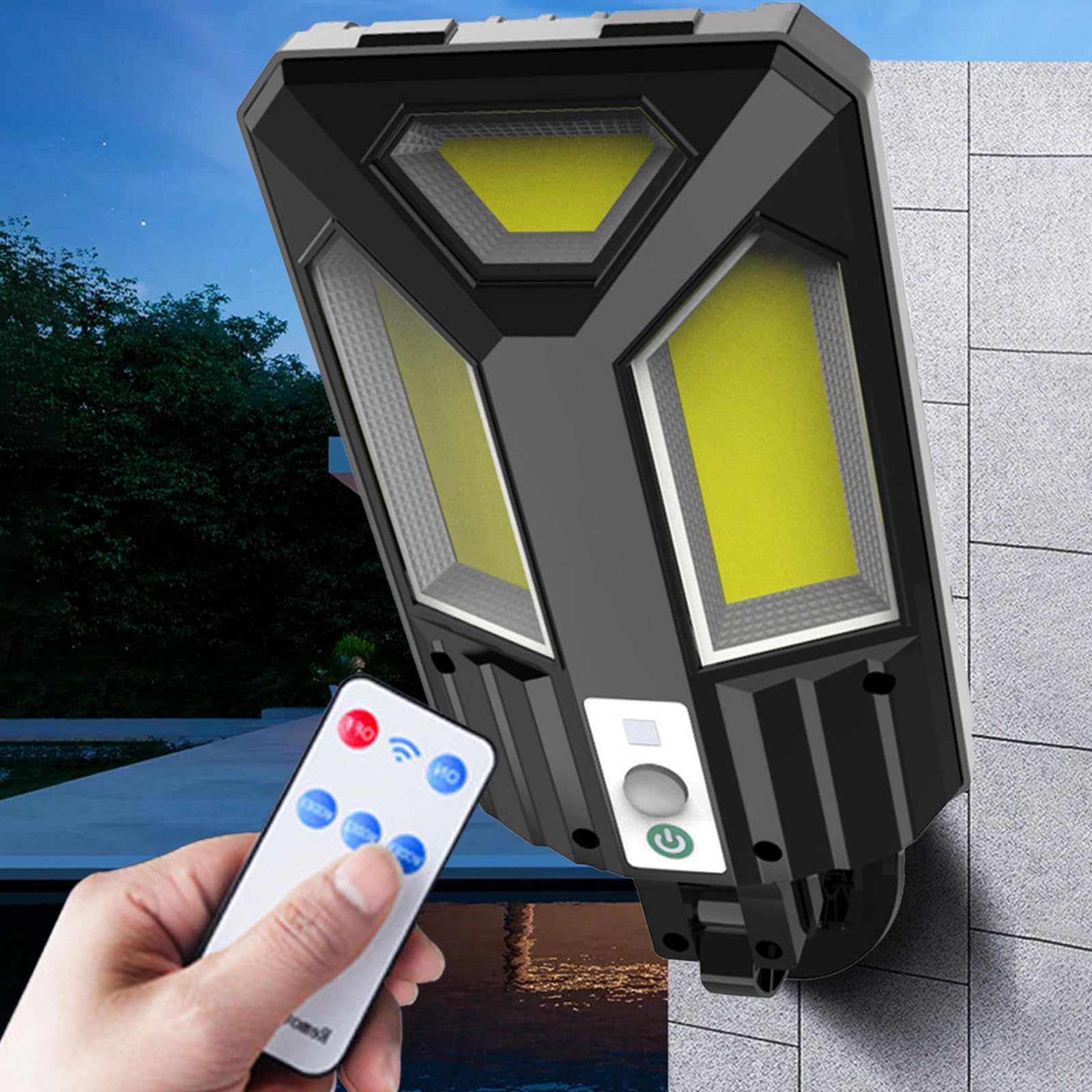 Amazon.com: Solar Street Lights Outdoor with Motion Sensor & Remote ...