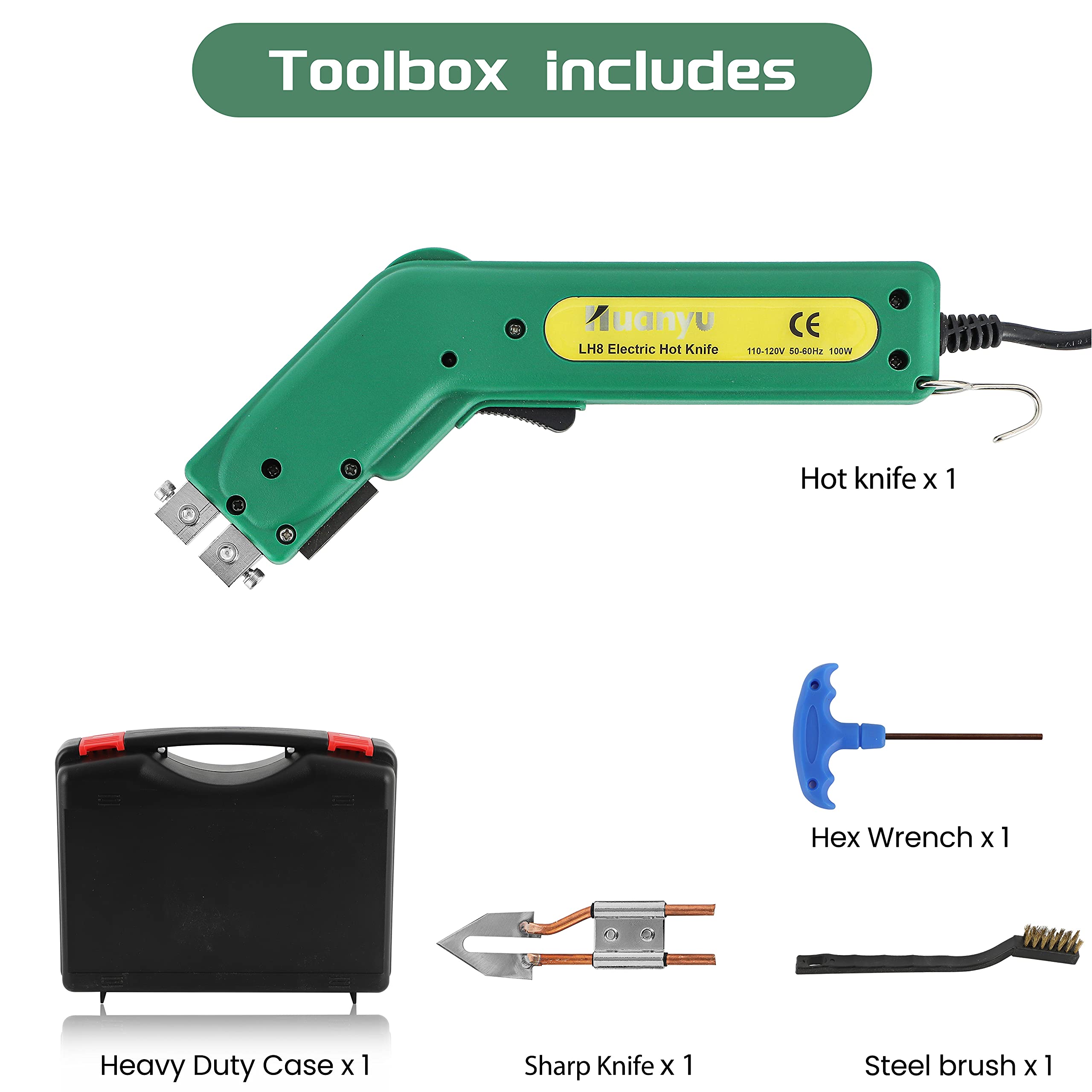 Huanyu LH8 100W Electric Hot Knife Heat Cutter Knife Cutting Tool 600 ...