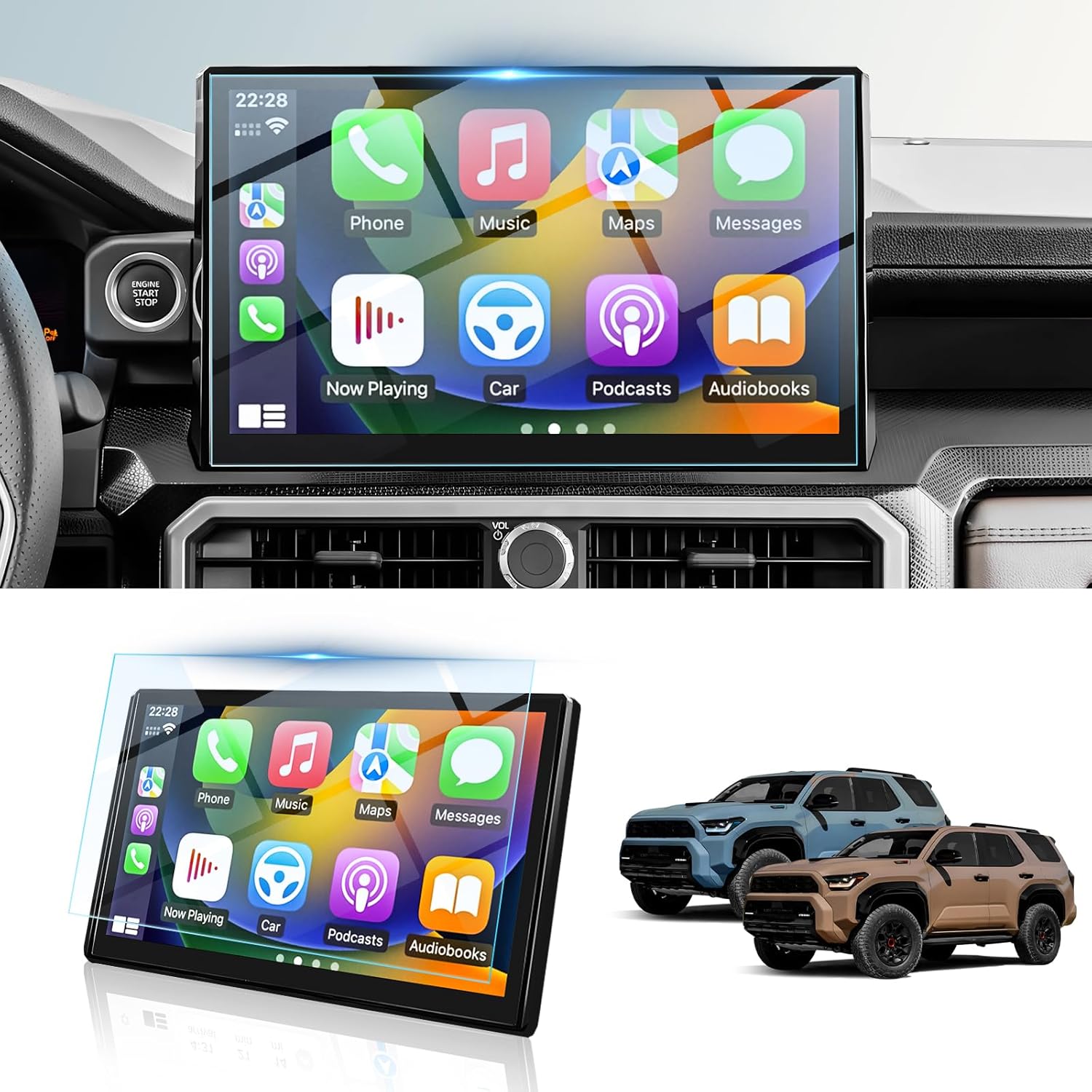 Amazon.com: BIBIBO for 2025 Toyota 4Runner Screen Protector 2025 2026 ...