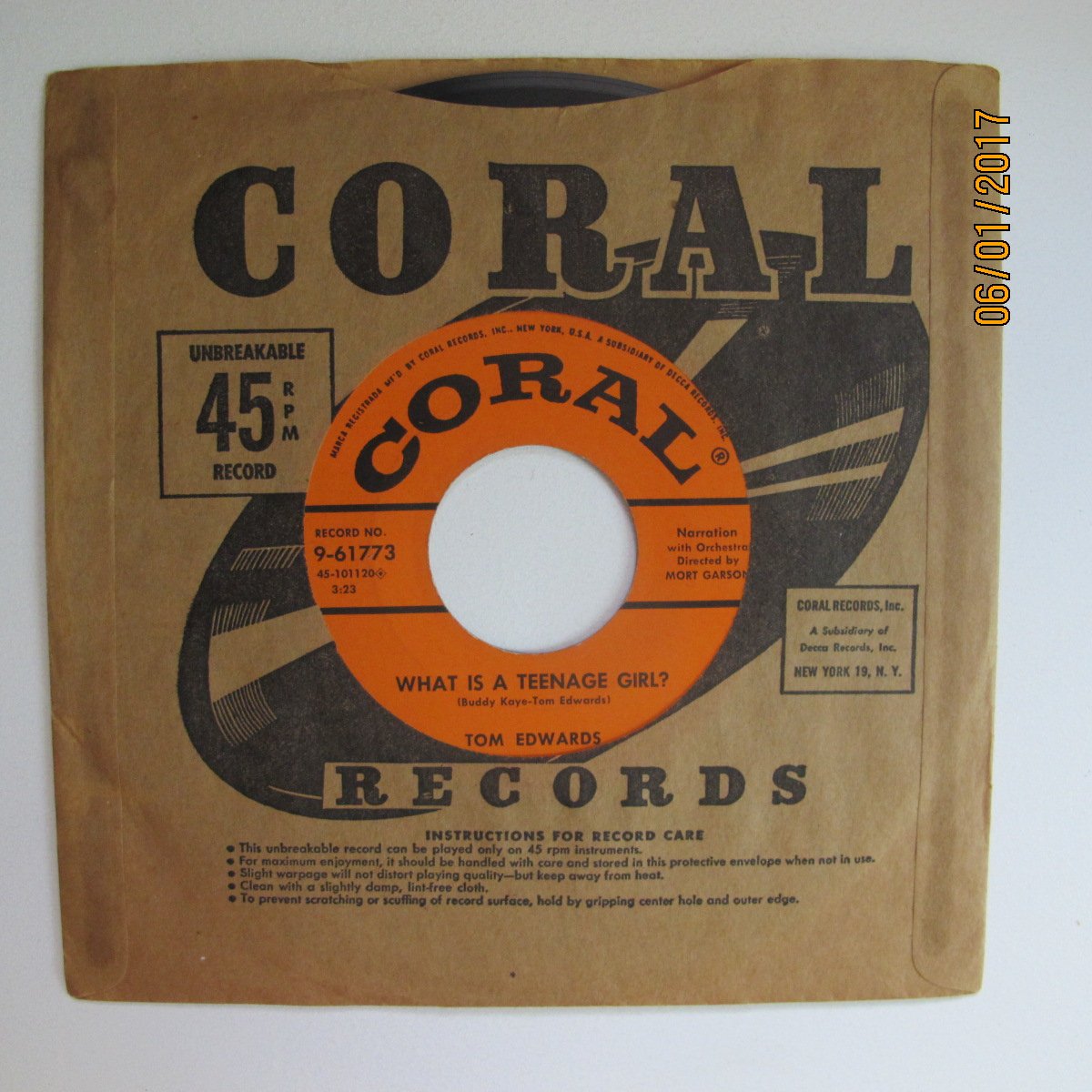 Buy Tom Edwards 45 RPM What is a Teenage Boy? / What is a Teenage Girl ...