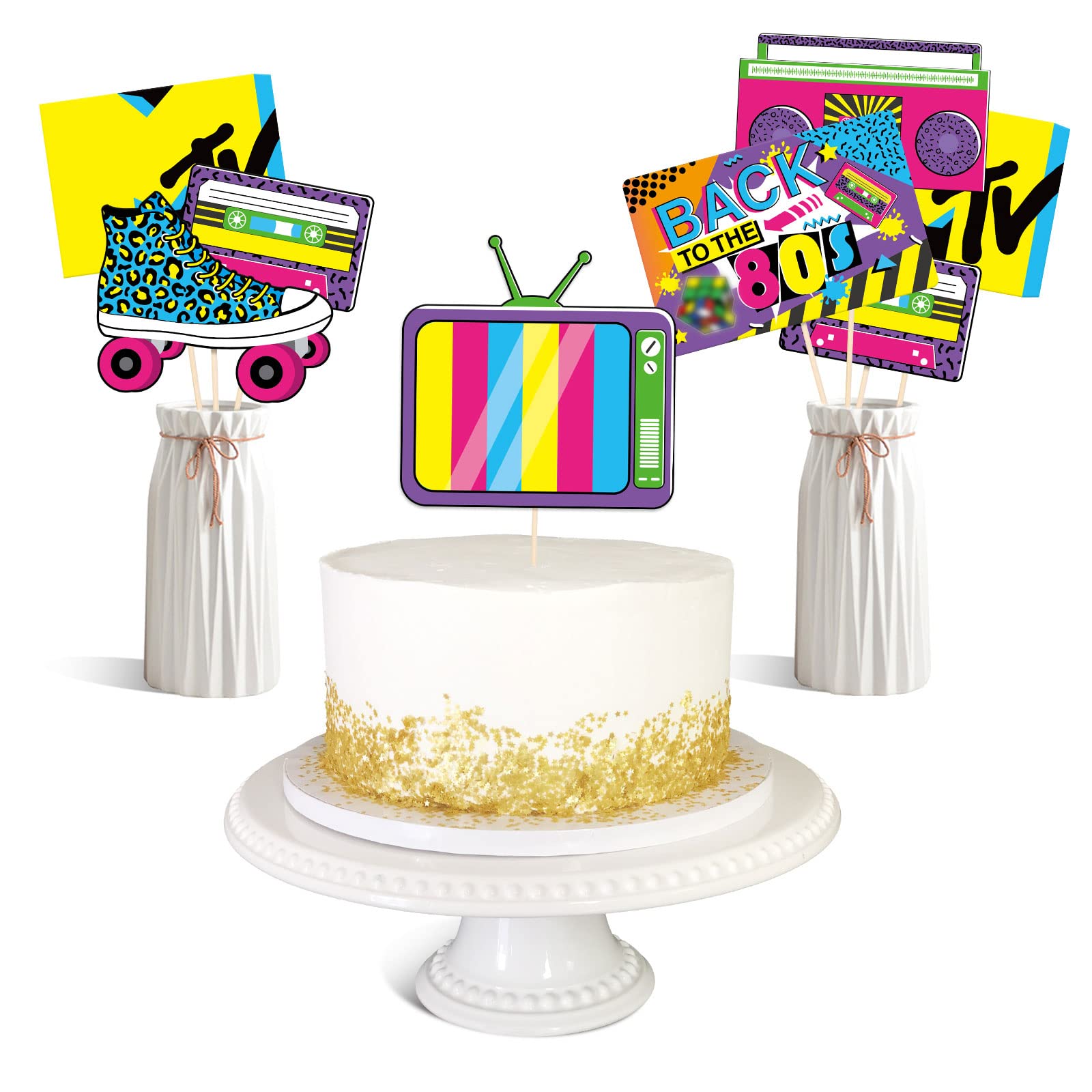 Buy 24pcs Back to the 80s Centerpieces Sticks 80s Retro Theme Party ...