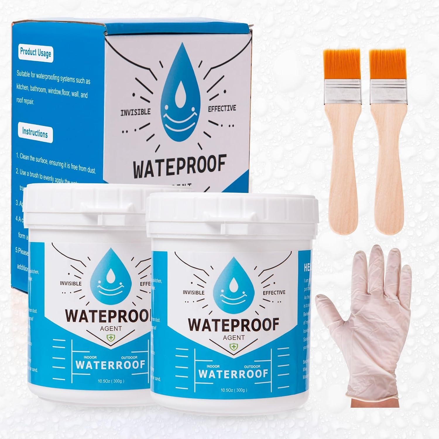 Meuvcol Waterproof Sealant, 21 Oz Transparent Waterproof Coating ...