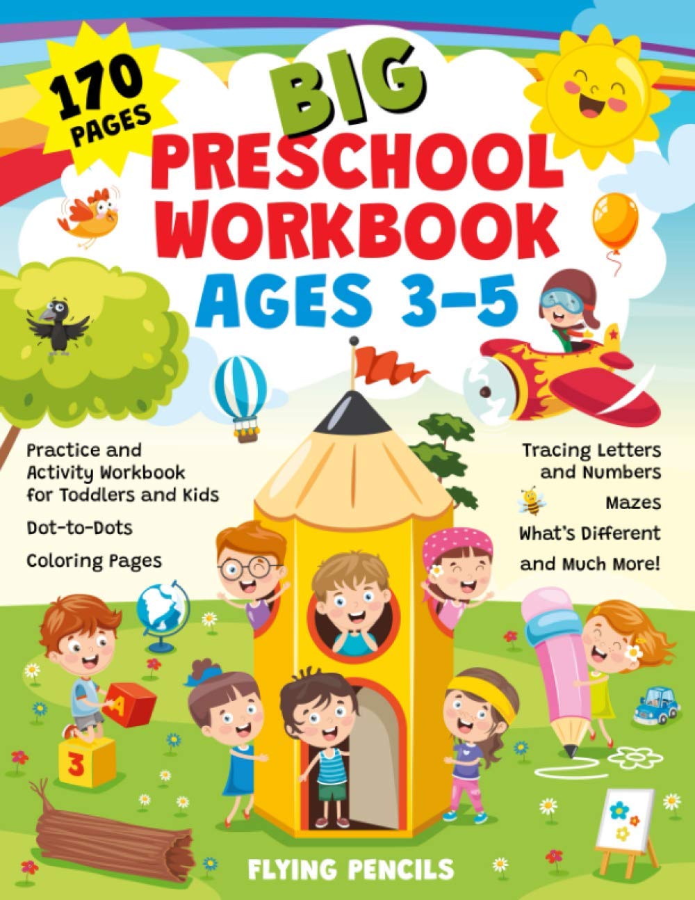 Big Preschool Workbook Ages 3 5 170 Pages Practice Activity ...