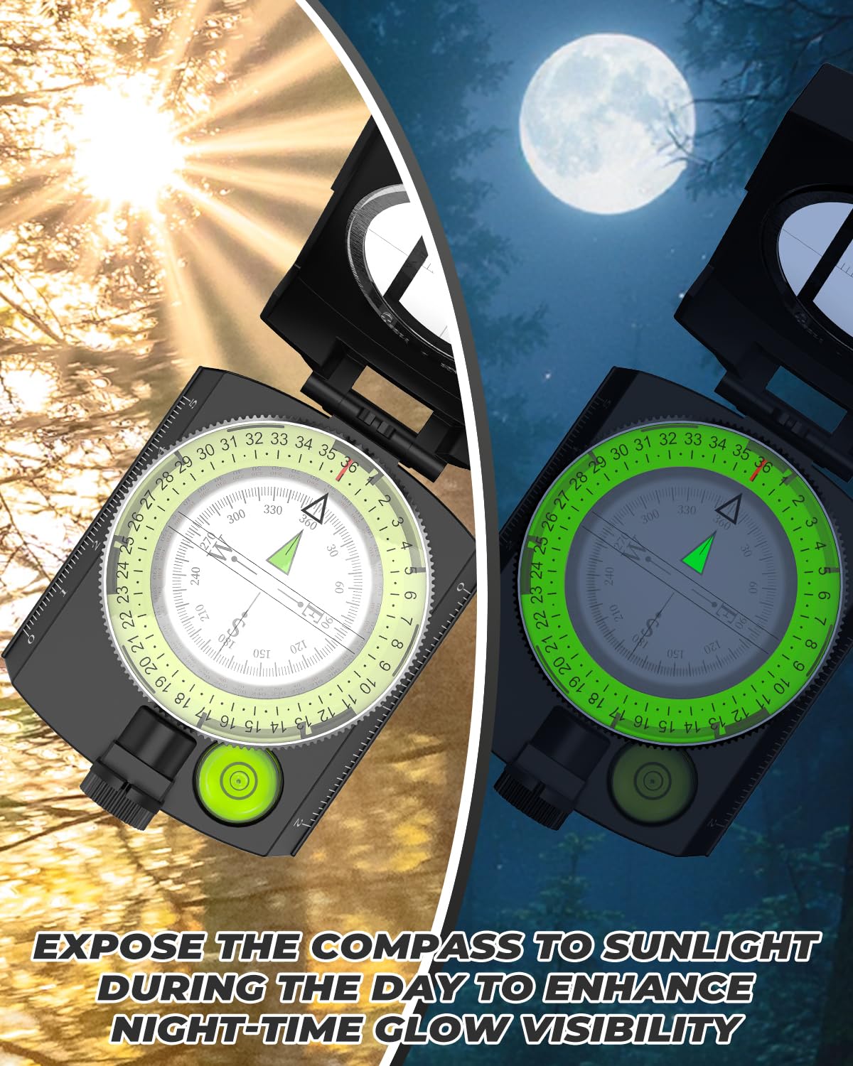 Snapklik.com : Compass, Compass Hiking Survival Compass Military Grade ...