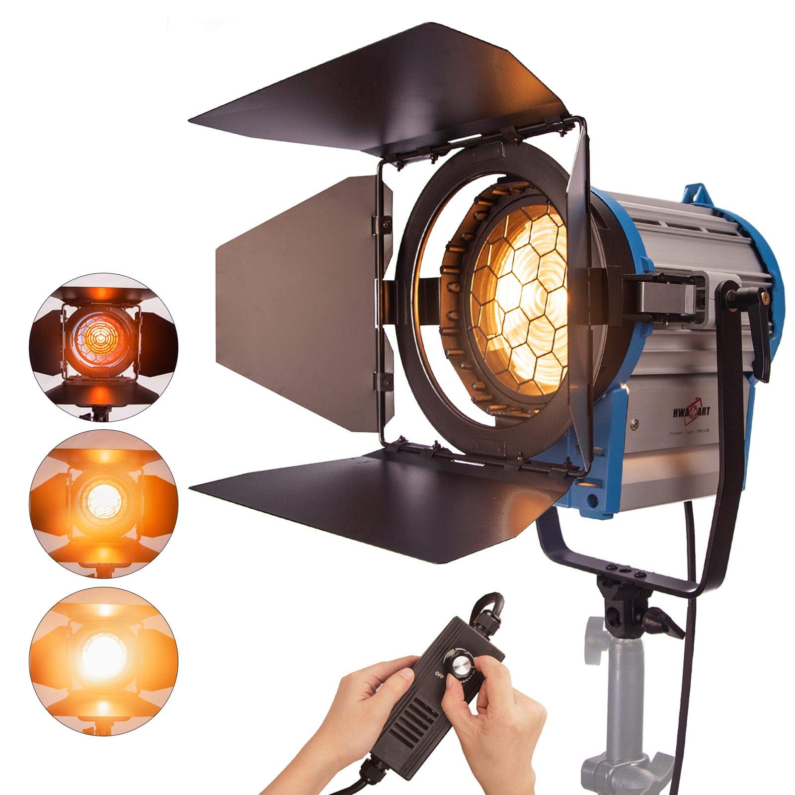 Fresnel Spotlight Tungsten Halogen Video Continuous Lighting 1000w Pro ...