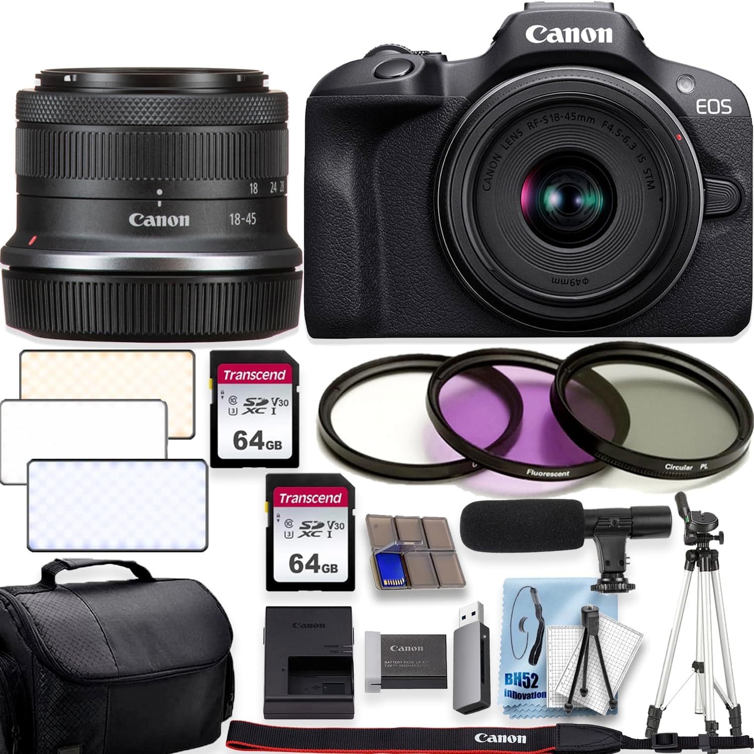 Amazon.com : Canon EOS R100 4K Video Recording Mirrorless Camera with ...