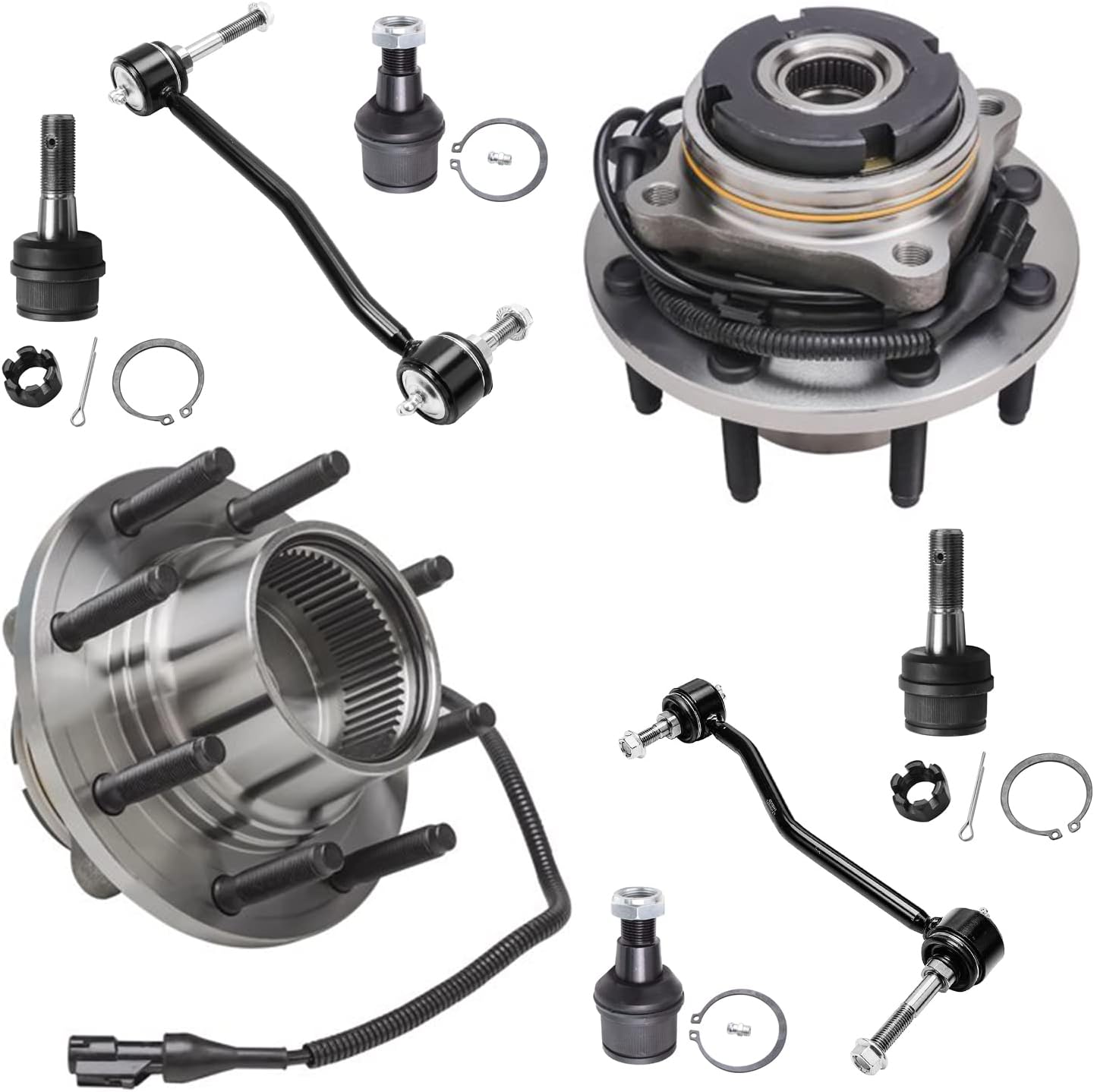 Amazon.com: Detroit Axle - Front 8pc Wheel Bearing Hubs Kit for 2005 ...