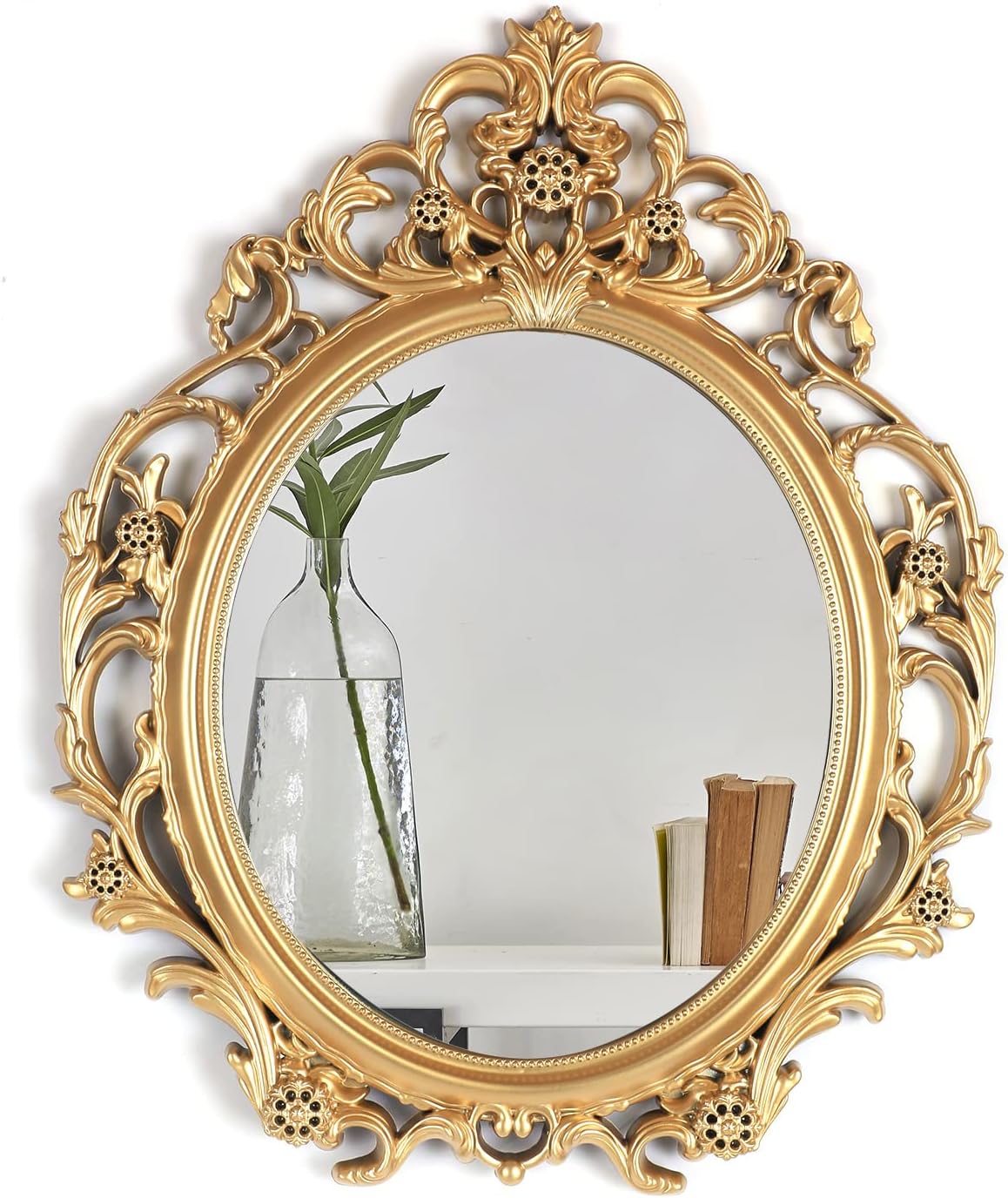 Amazon.com: Mirrorize 20 x 24 Antique Gold Mirror for Living Room ...
