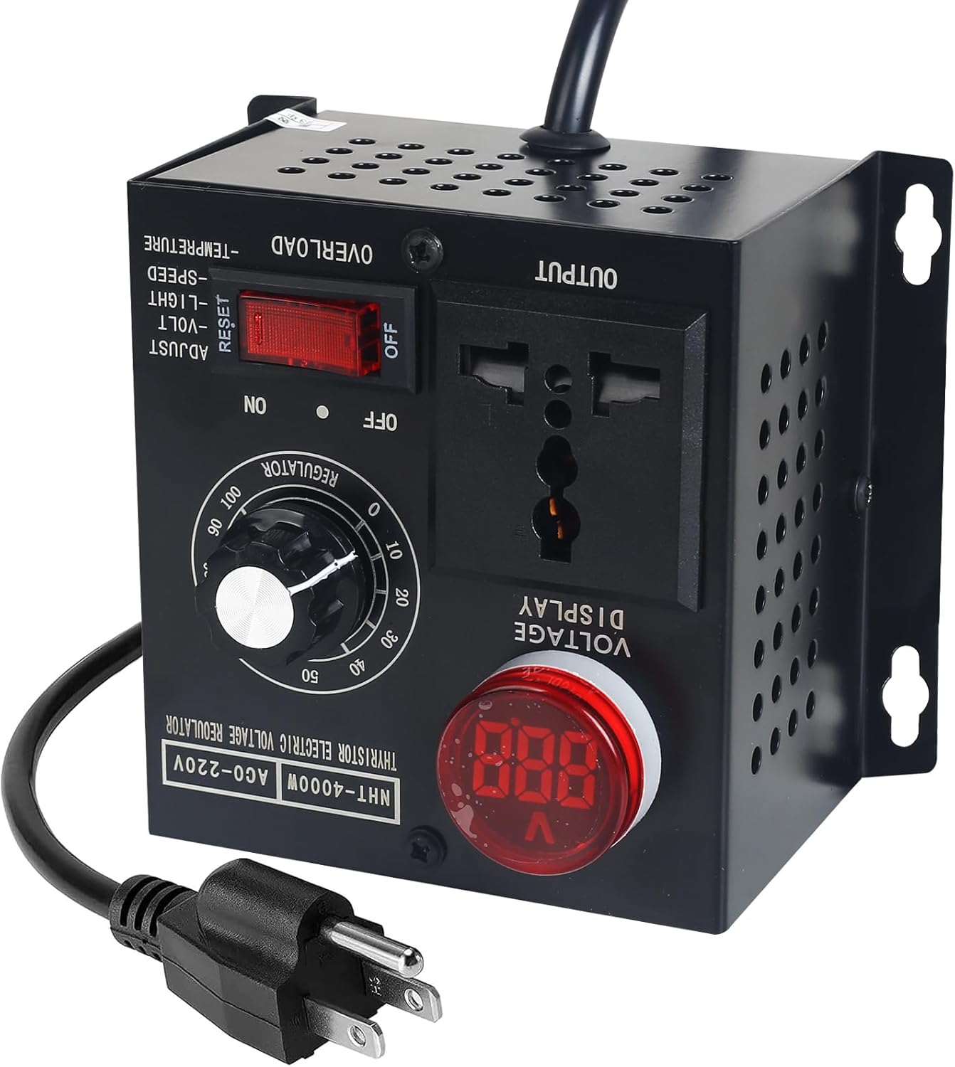 Azucyzi Premium AC Motor Speed Controller 120V - Adjustable Fan Speed ...