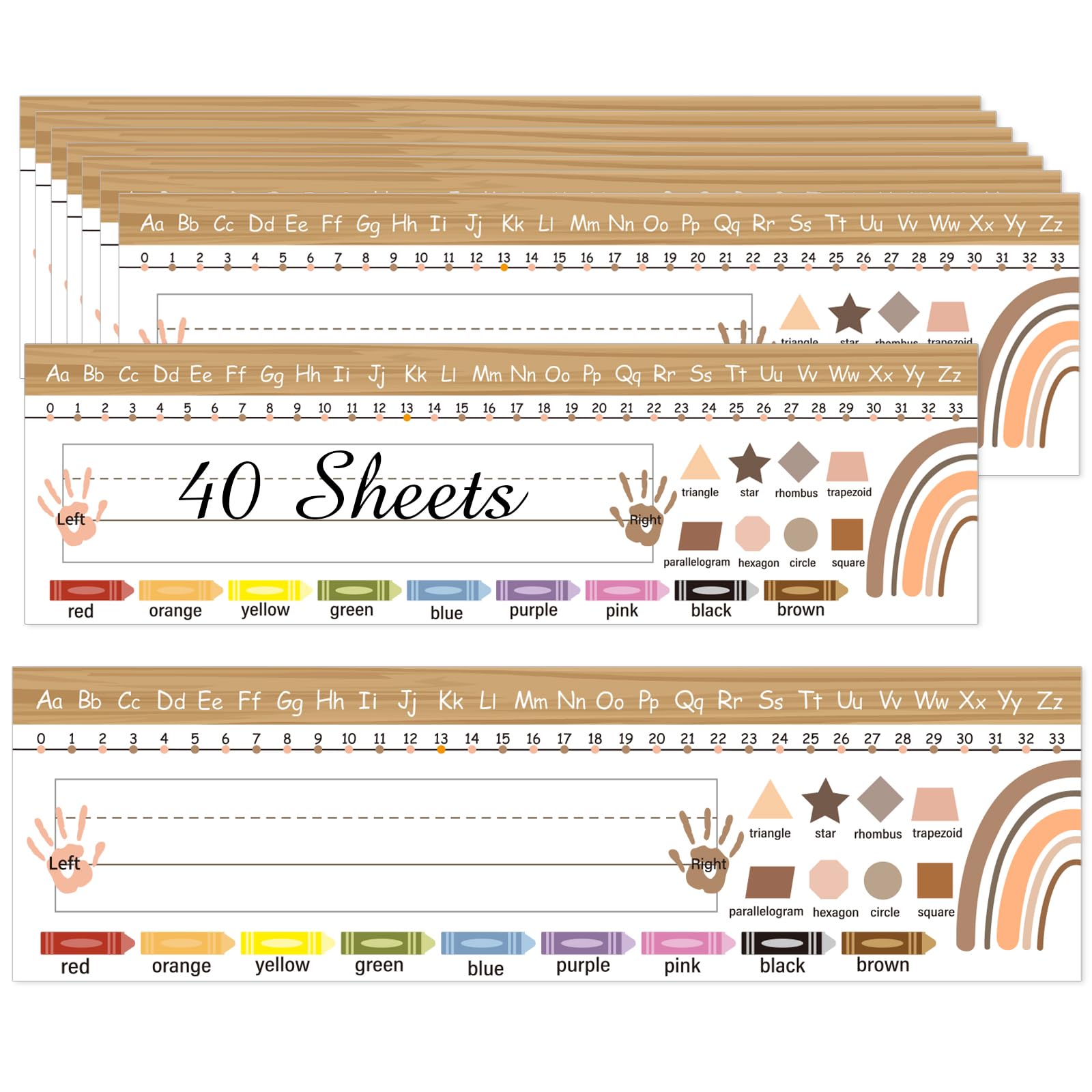 Snapklik.com : Desk Nameplates,40pcs Name Tags For Classroom,Waterproof ...