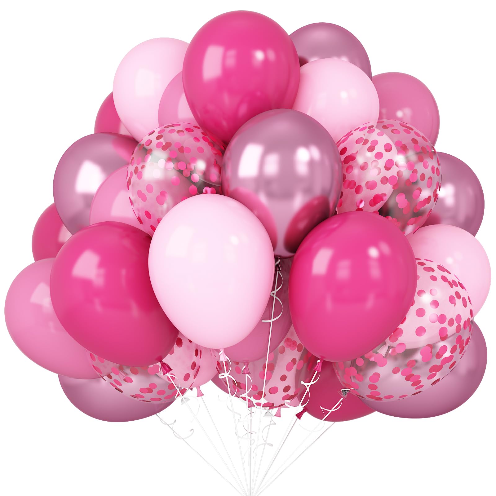 Amazon.com: Pink Balloons Hot Pink Balloons Metallic Light Pink ...