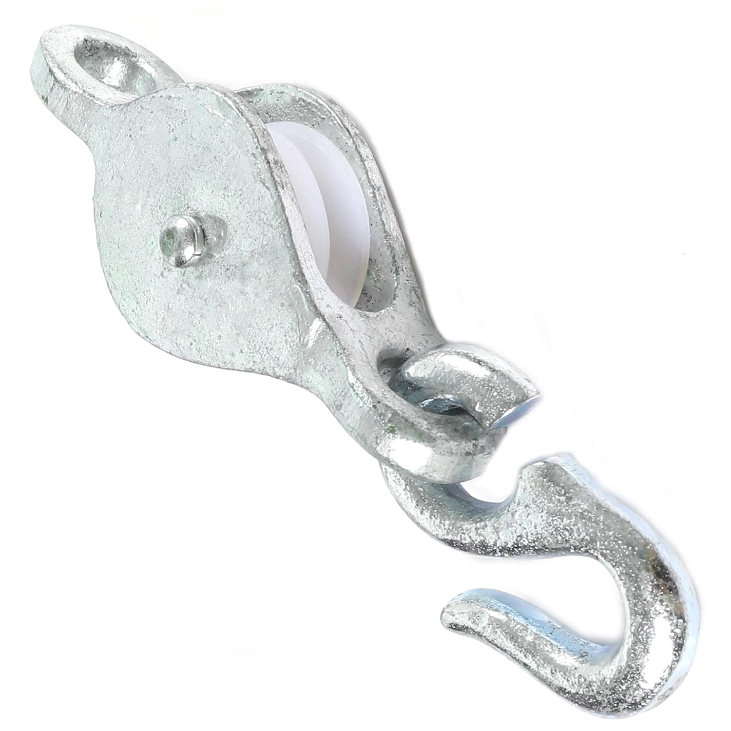 Galvanised Washing Line Pulley & Hook - Heavy Duty Clothes Dryer Cord ...
