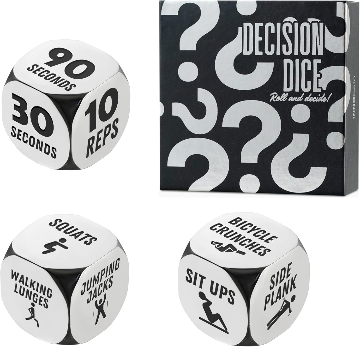 Amazon.com: INNObeta 3Pcs Fitness Dices, Funny Decision Dice for ...