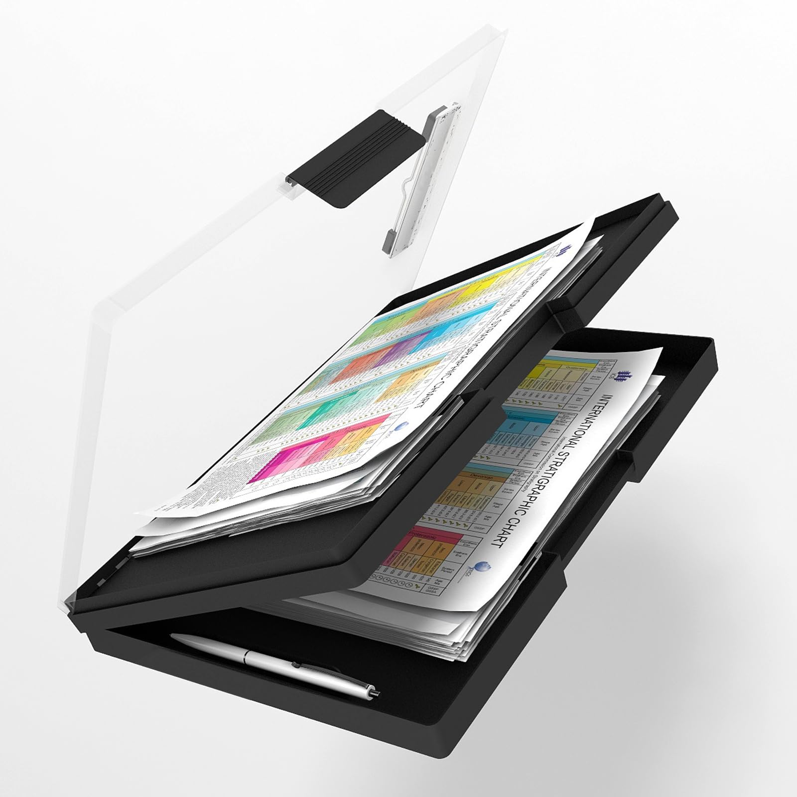 PUNCIA Clipboard with Storage 24x34 cm,Heavy Duty Clip Boards with 2 ...