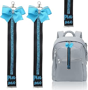 Amazon.com: Estivaux 2 PCS Cheer Pin Me Ribbon Keychain for Backpack ...
