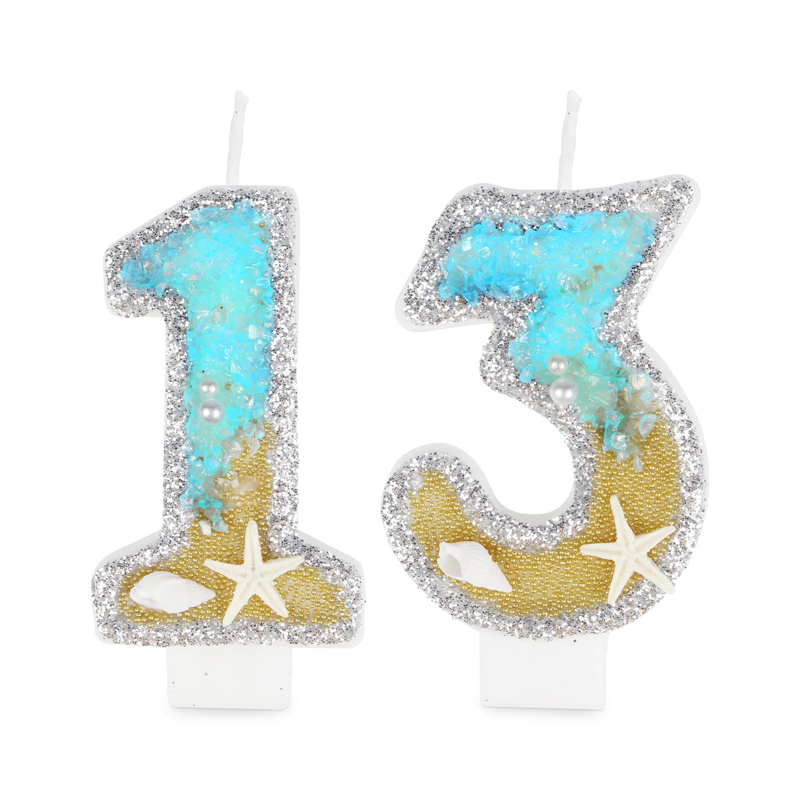 Amazon.com: Birthday Candles Number 13 Candle, Handmade Numeral Candle ...