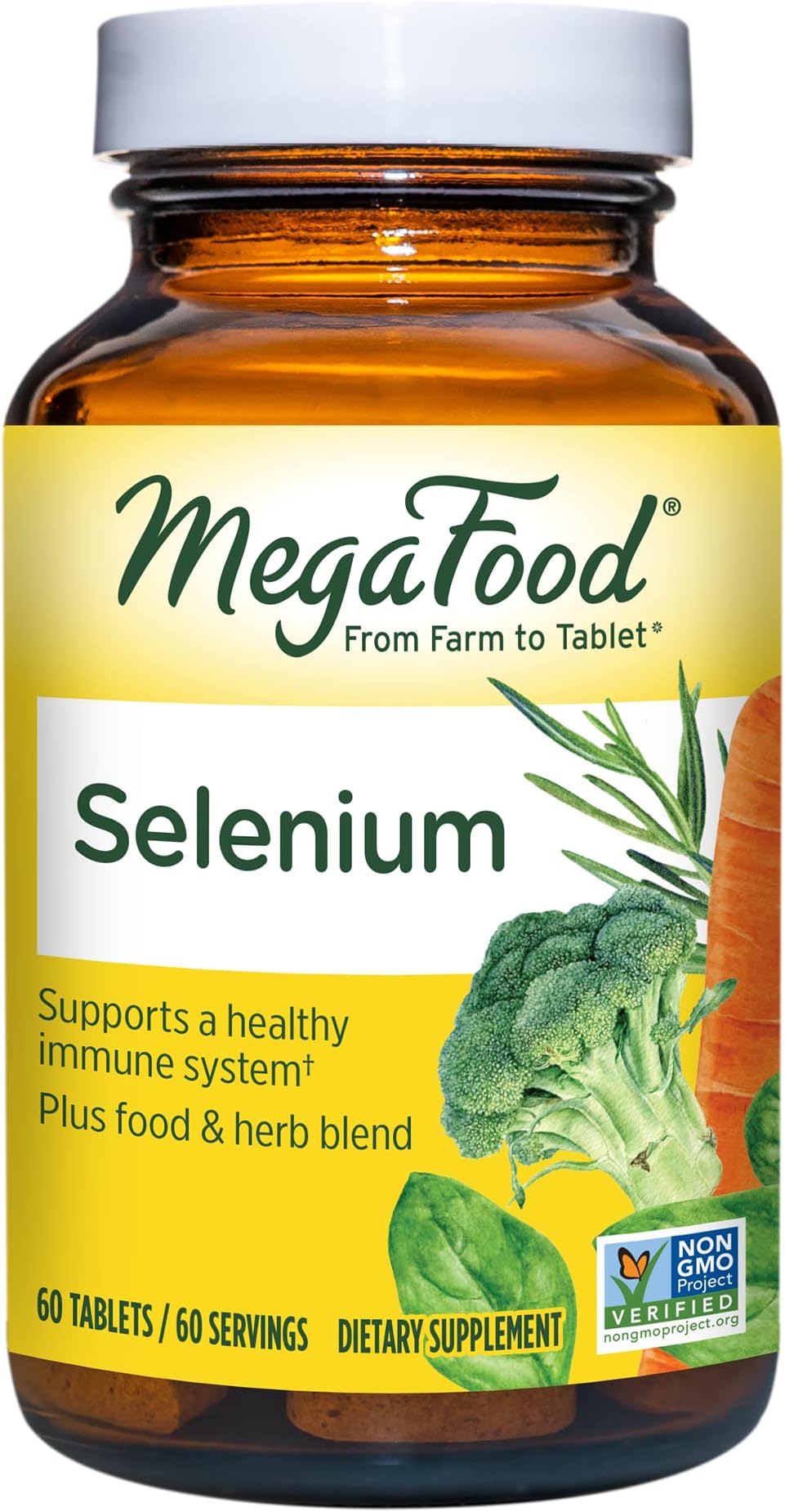 Amazon.com: MegaFood Selenium - Selenium 50 mcg, Selenium Supplement ...