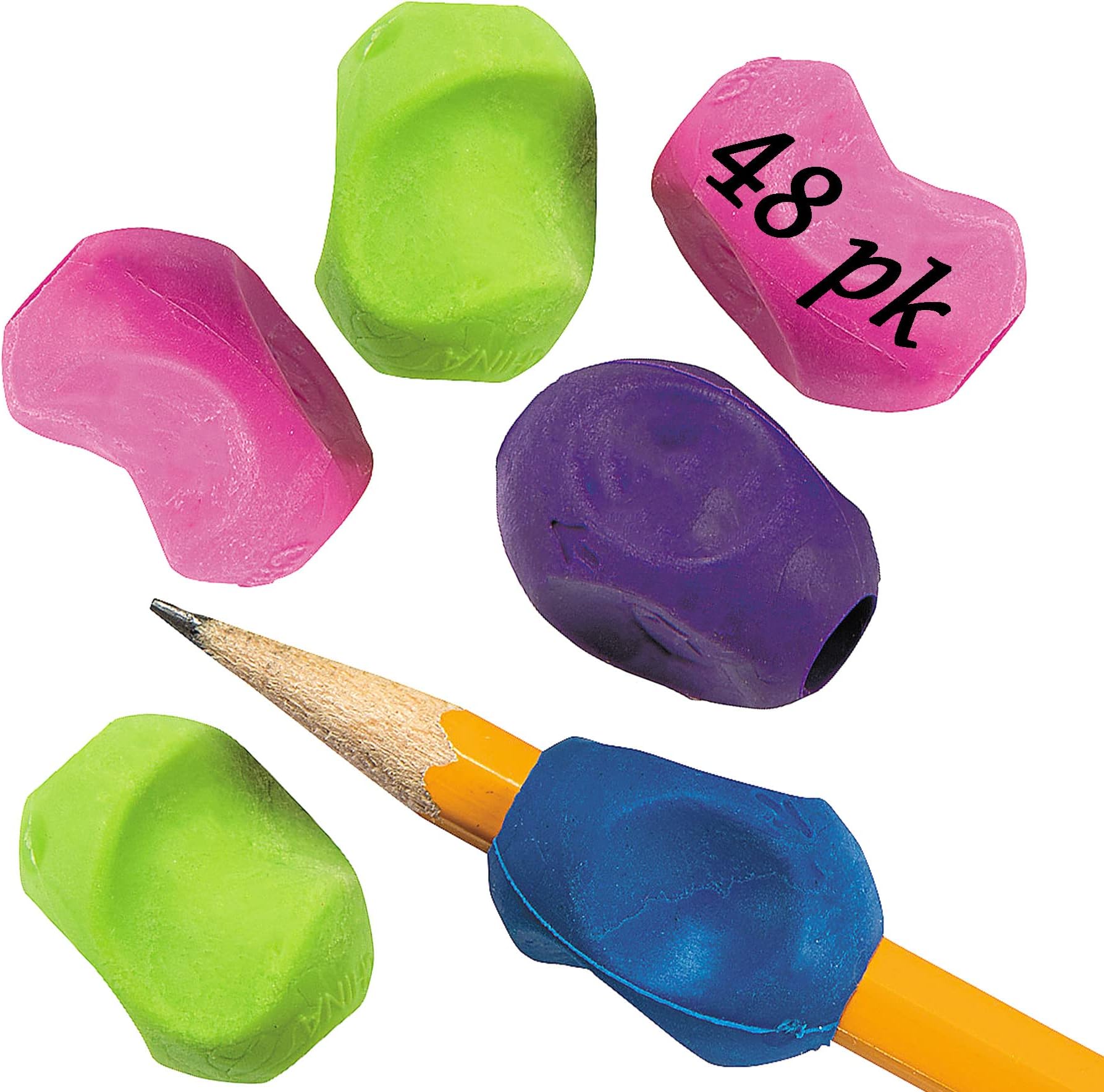 Amazon.com: The Pencil Grip Mini Pencil Grips 50 Pack, Assorted Bright ...