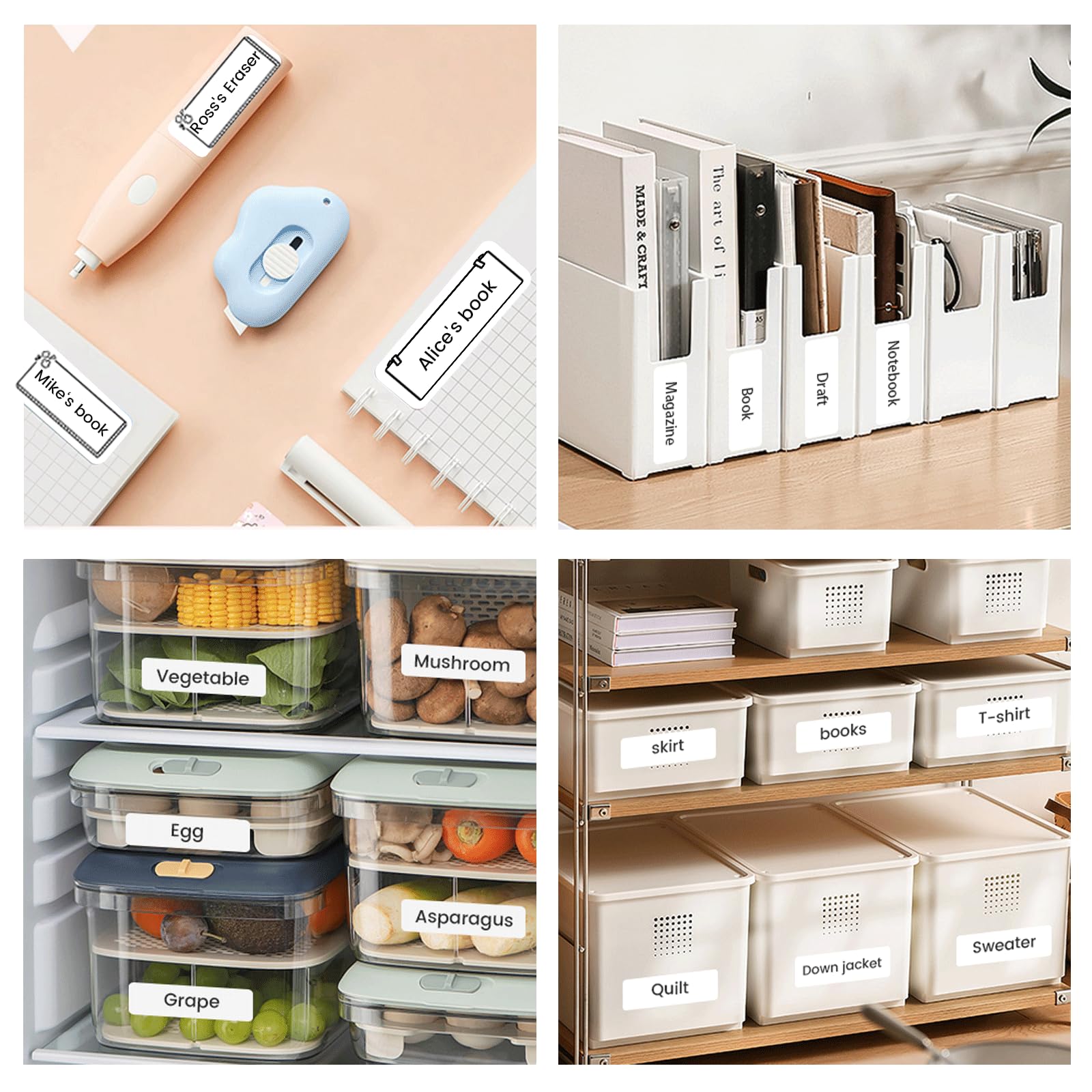 Snapklik.com : Vretti HP4 Label Maker Tape,3 Rolls Of Thermal Stickers ...