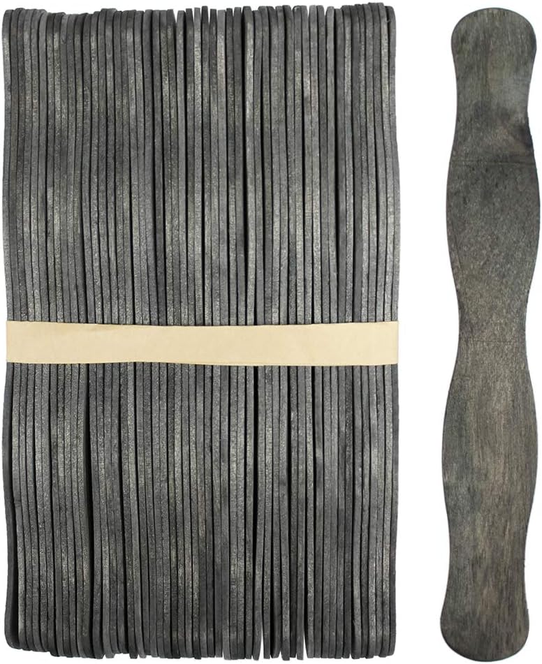 Amazon.com: 100 Sticks - Wavy 8 Inch Jumbo Wood Fan Handles Wedding Fan ...