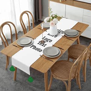 Amazon.com: Custom Table Runner with Business Logo Name Personalized ...