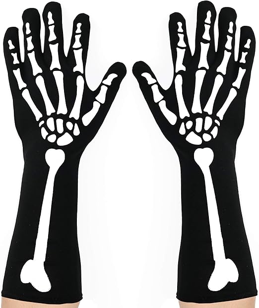 Amazon.com: Skeleteen Bone Hand Skeleton Gloves - Skeleton Accessories ...