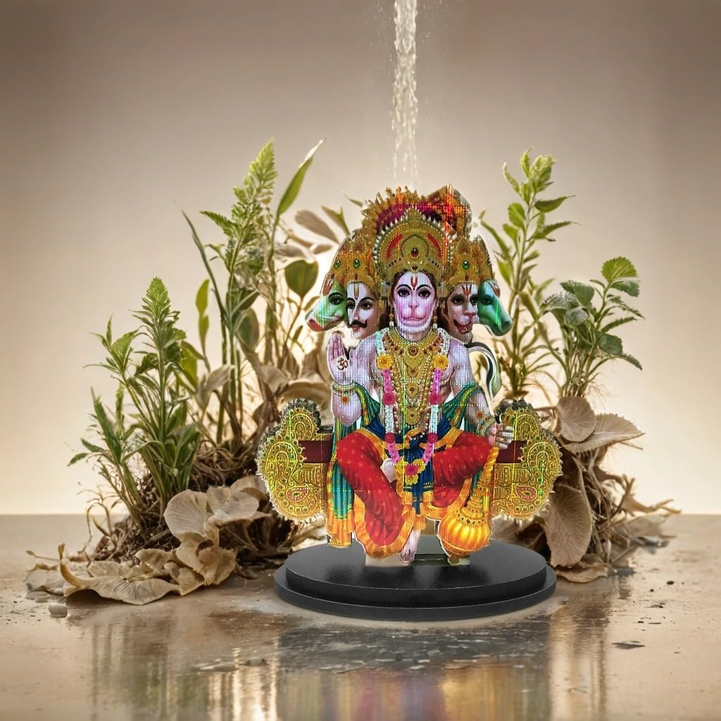 Airtick QHRI0458-01 MDF Cutout Sitting Punchmukhi Hanuman/bajrang Bali ...