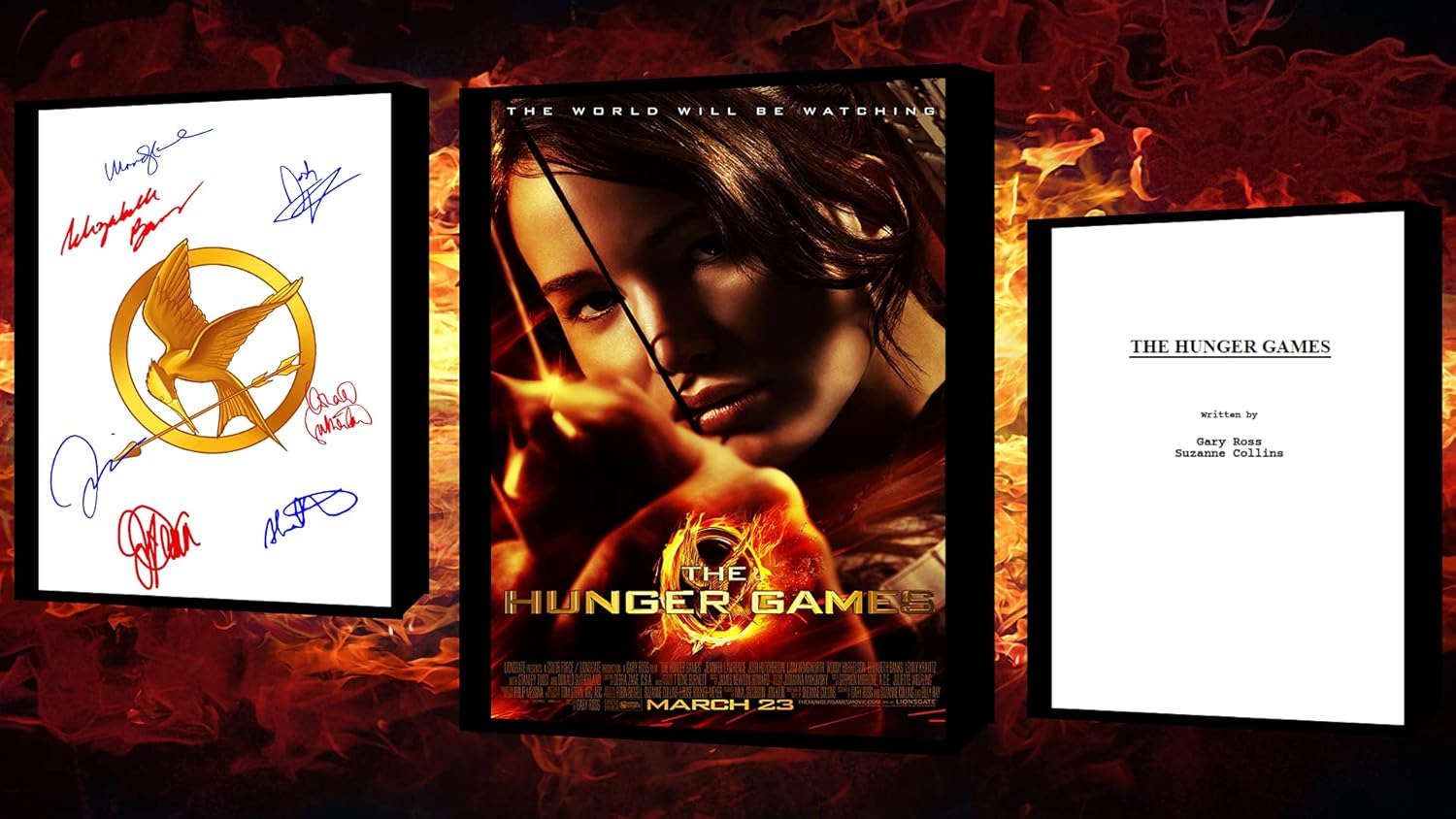 The Hunger Games Script/Screenplay, Poster & Autographed Page - Cast ...