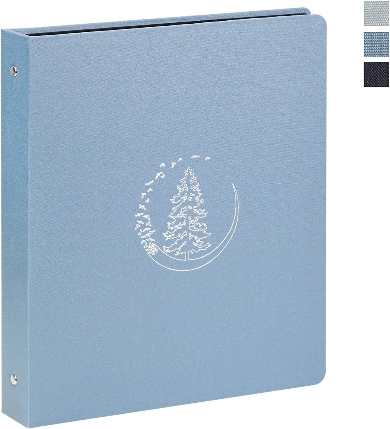 Amazon.com : Hiwhy 3 Ring Binder 1 inch, Linen Fabric Round Rings ...