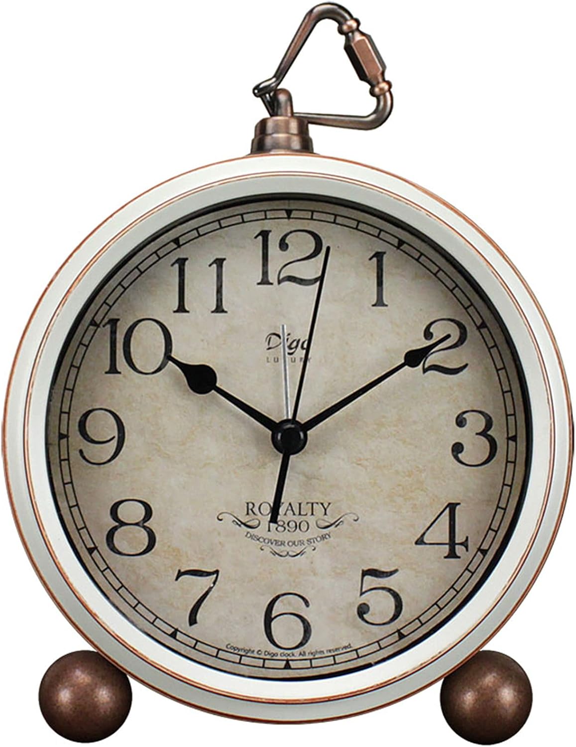 Amazon.com: Cookadvan Small Table Clocks, Classic Retro Style Non ...