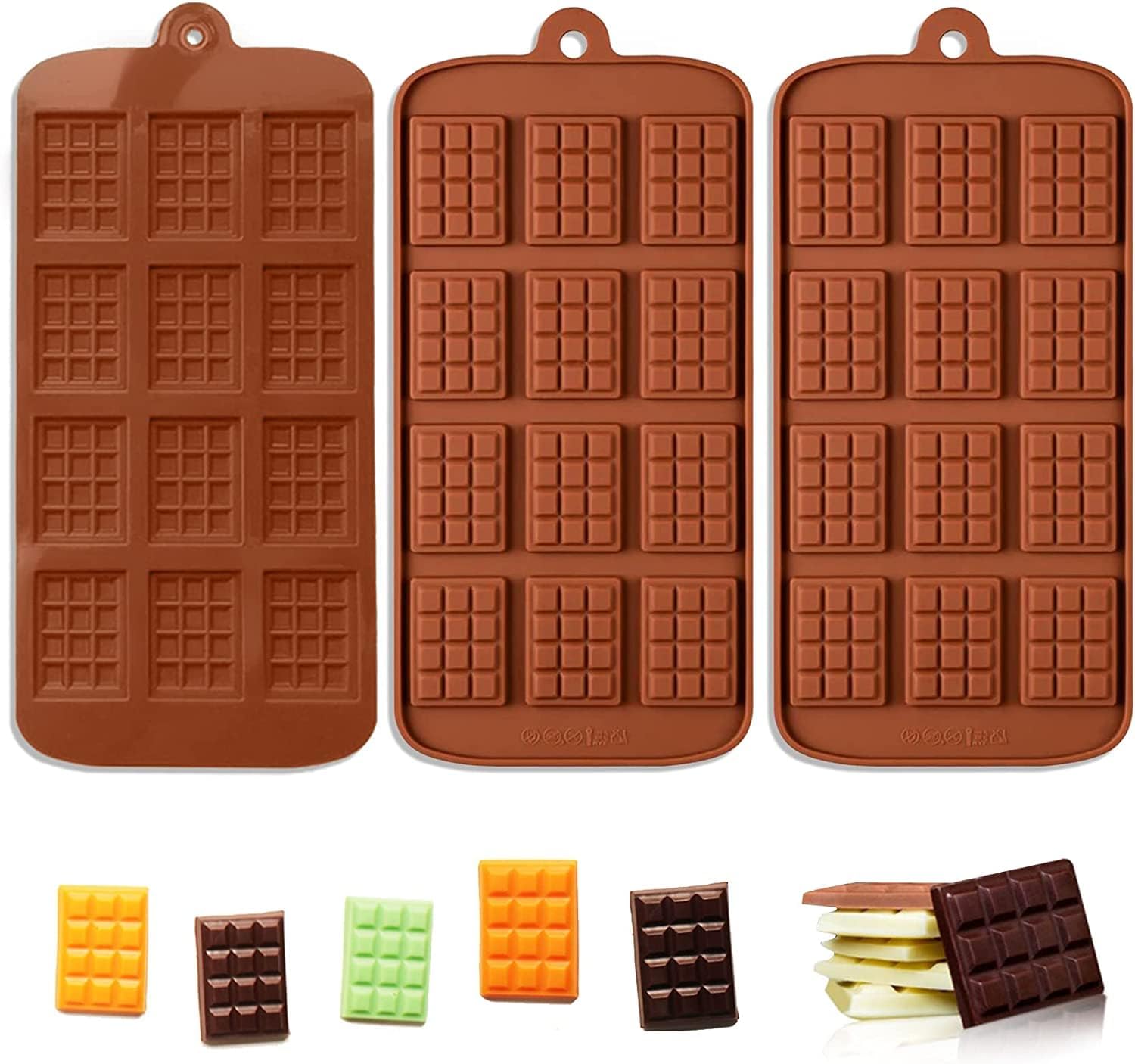 Amazon.com: Dohia Break-Apart Chocolate Molds Non-Stick Silicone ...