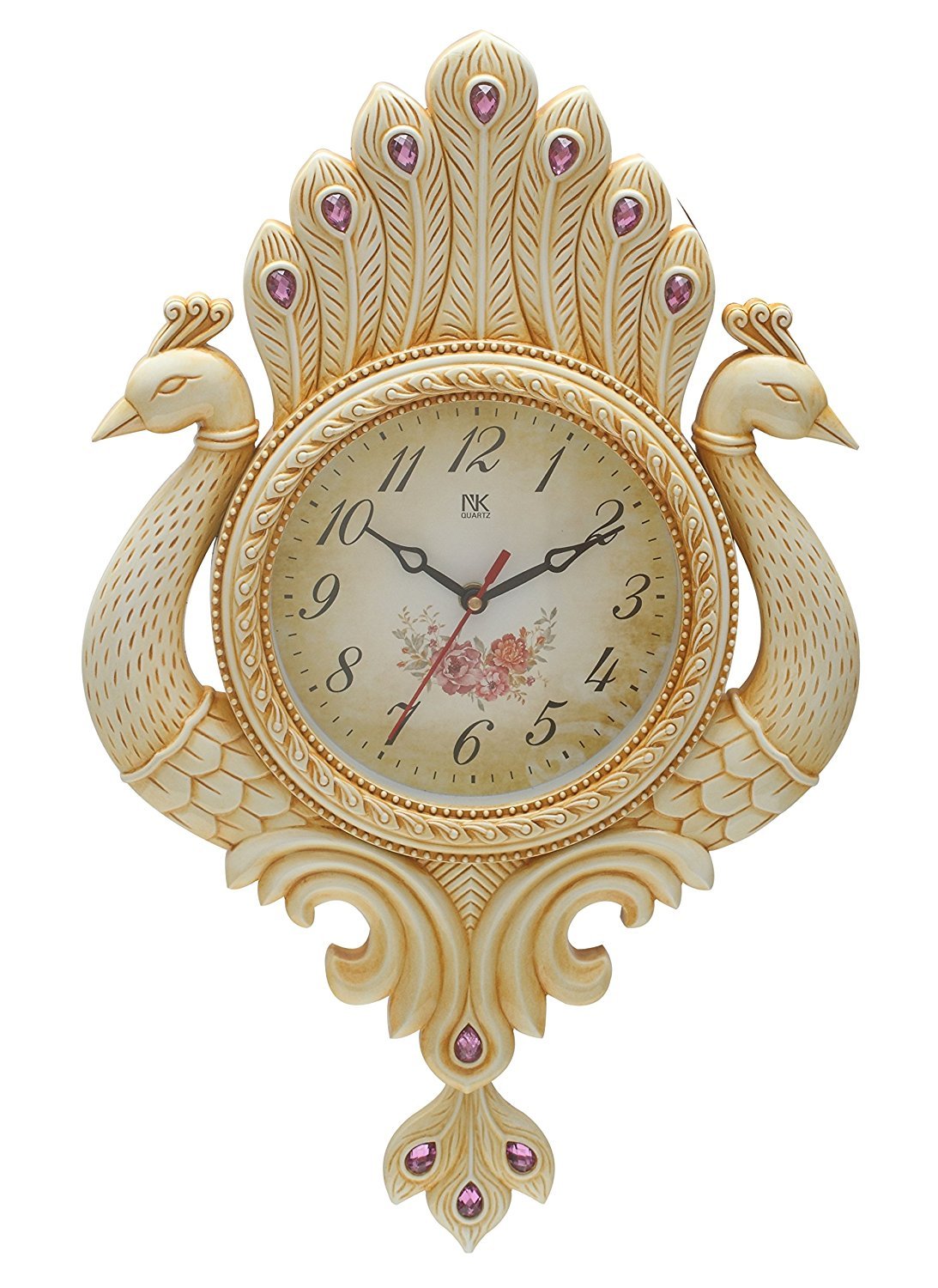Pretty Peacock Pendulum Wall Clock at Marcus Mcdowell blog