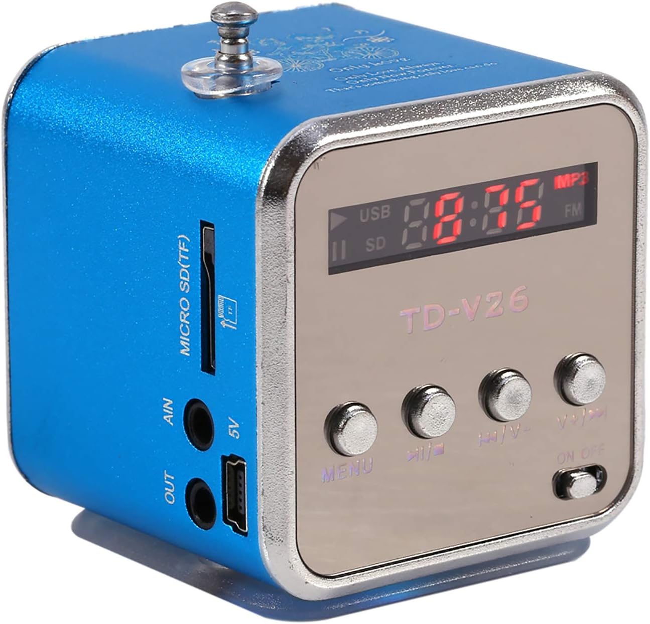 Amazon.com: Mini Speaker Music Player Portable FM Radio Stereo Speaker ...