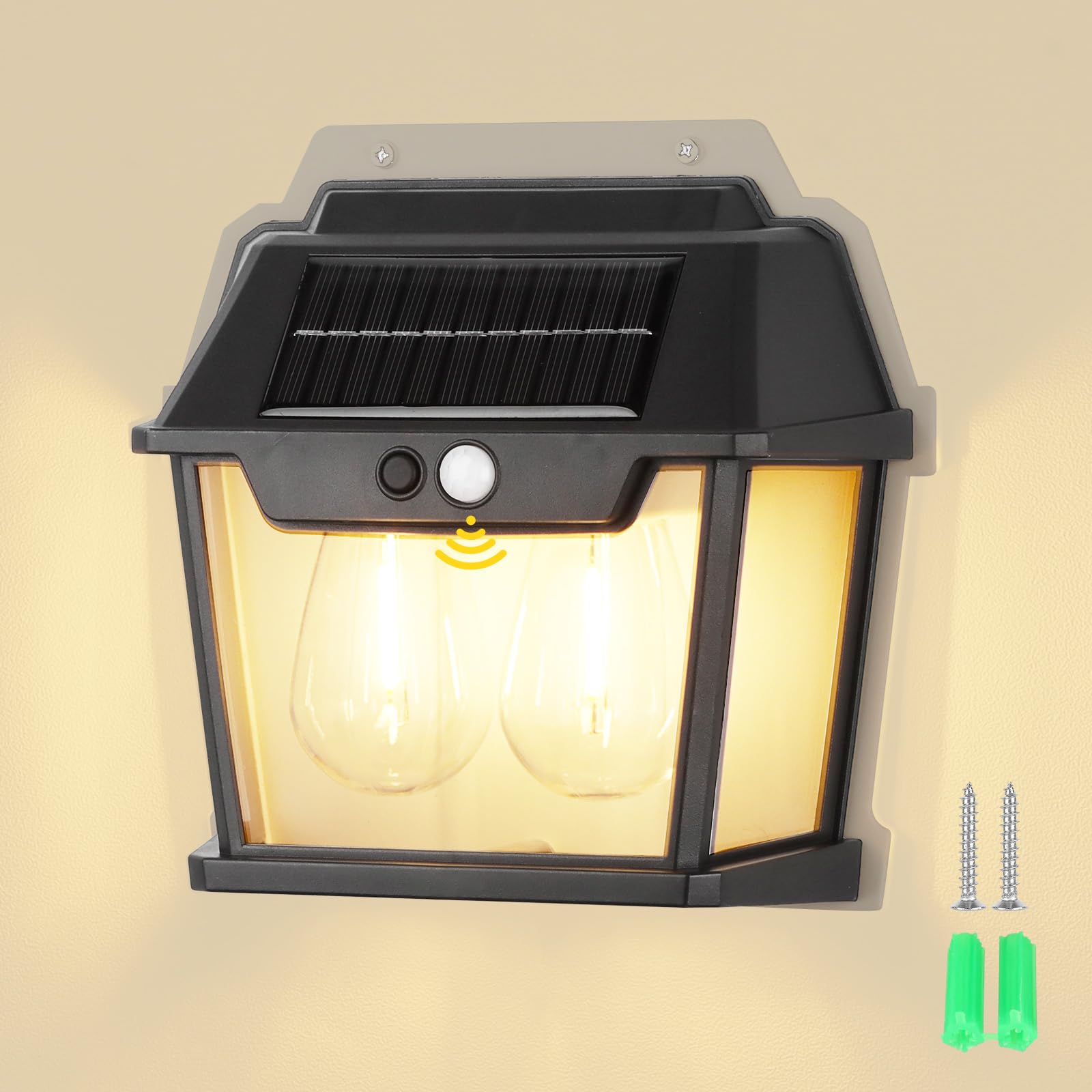 Solar Wall Lights Wireless Motion Detector Spotlights 600 Lumen Motion