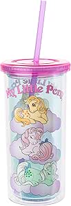 Amazon.com | Silver Buffalo Hasbro My Little Pony Plastic Tall Cold Cup ...