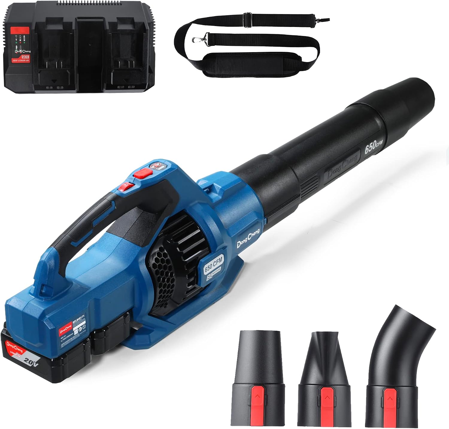 Amazon.com: DongCheng Leaf Blower - 650CFM, 40V Cordless Leaf Blower ...