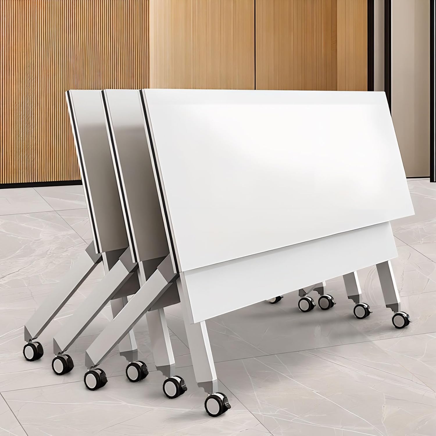 Mobile Folding Conference Room Table with Wheels Philippines | Ubuy