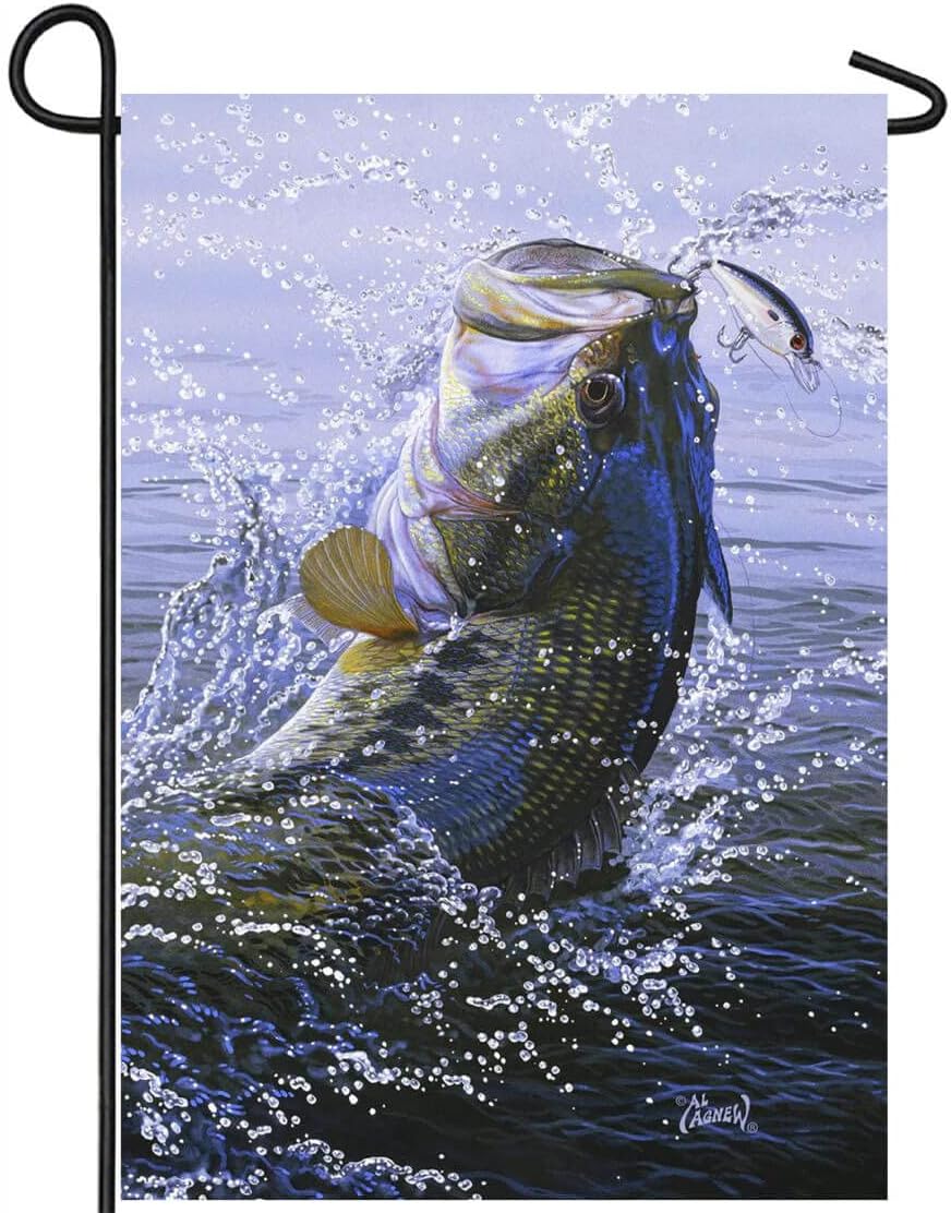 Amazon.com : Toland Home Garden 1110440 On the Hook Fish Flag 12x18 ...