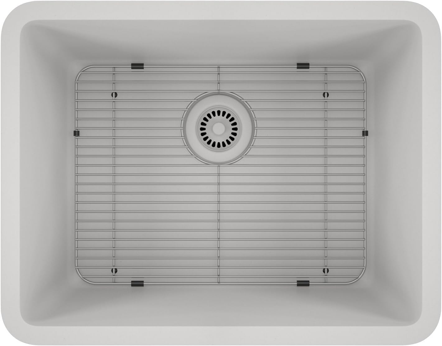 Lexicon Platinum 23 Inch Quartz Composite Kitchen Sink Singel Bowl with ...