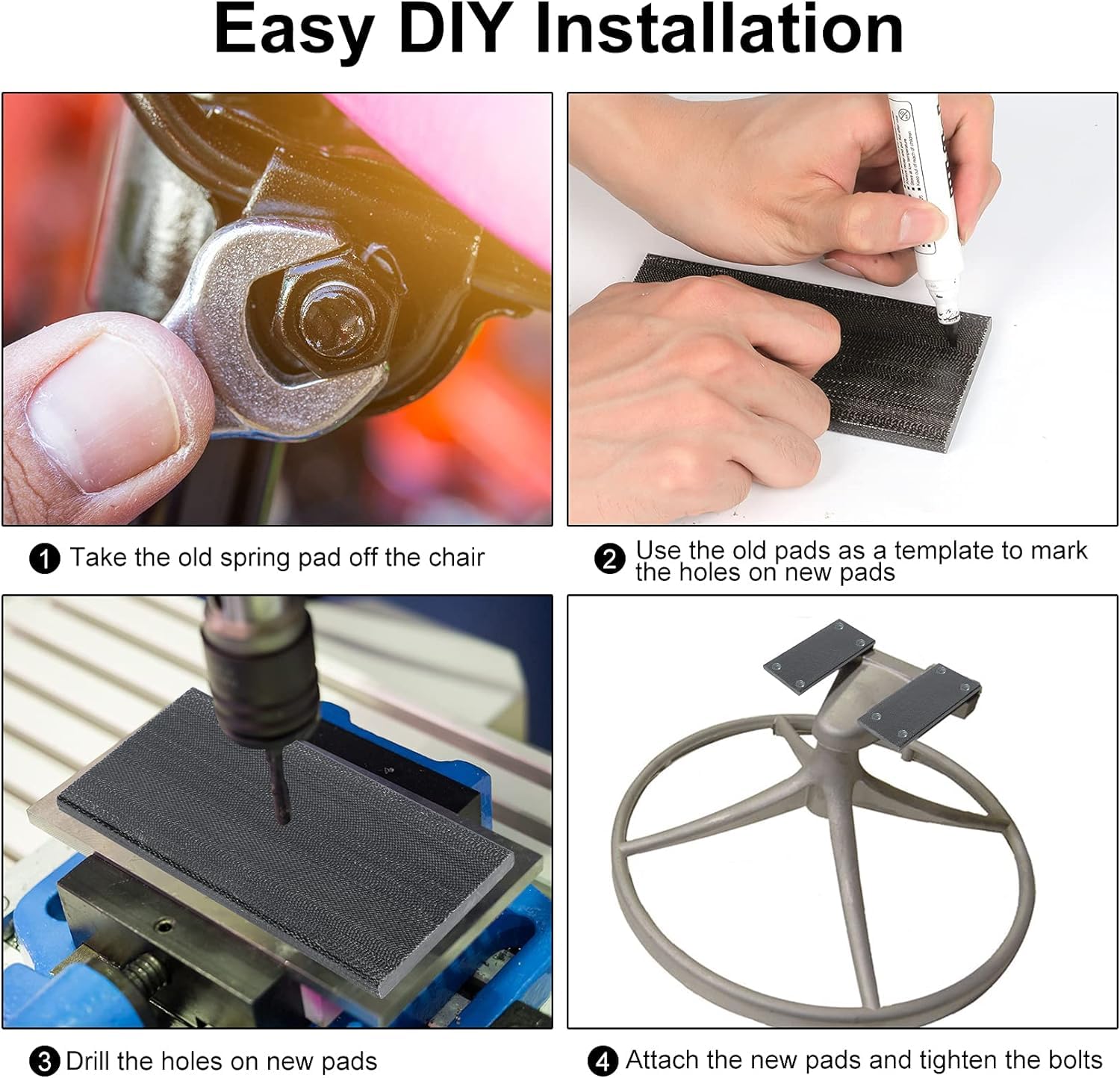 Snapklik.com : LukLoy 8 Pack Swivel Rocker Patio Chair Spring Plate ...