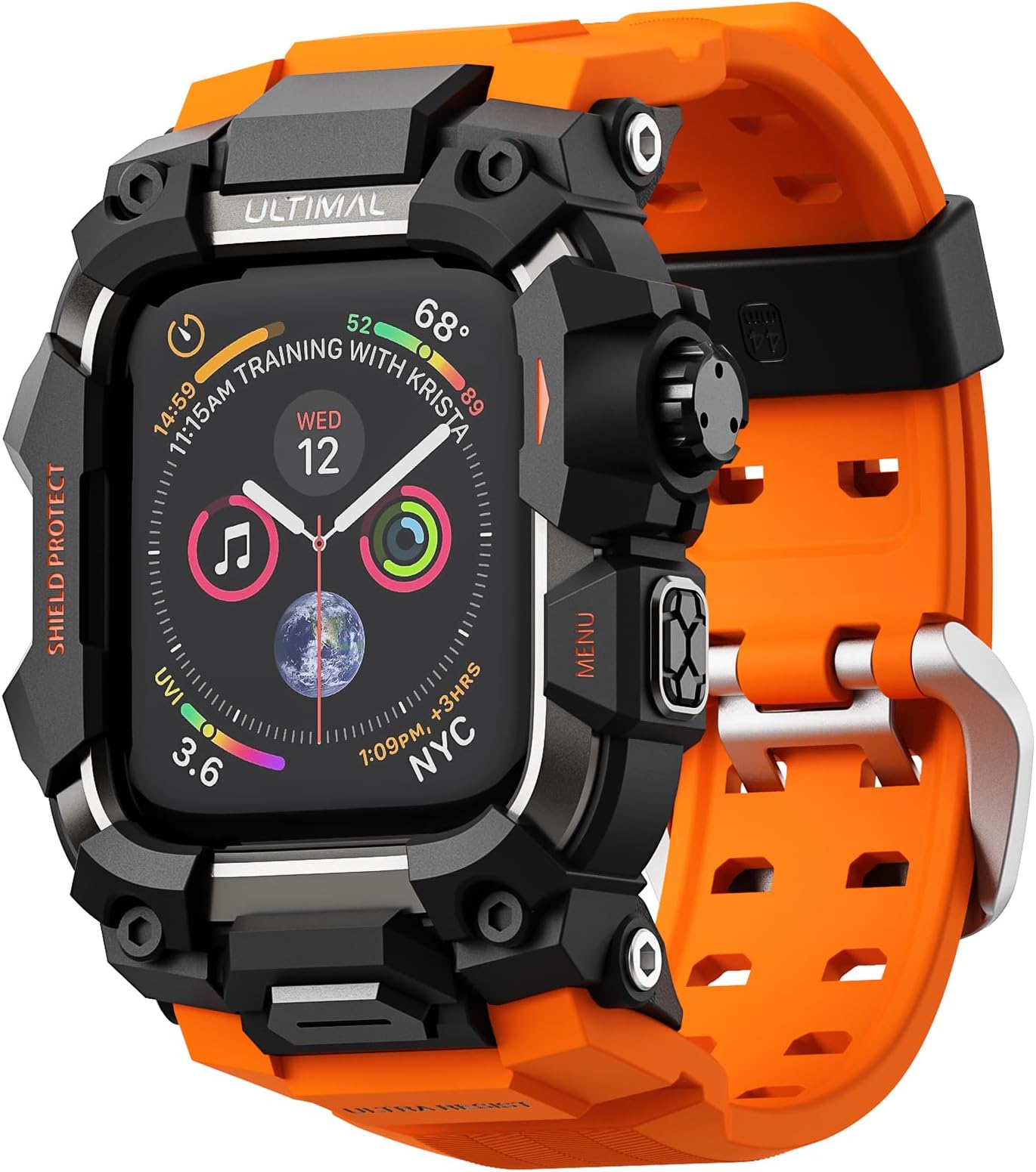 Amazon.com: ULTIMAL Rugged Case with Band for Apple Watch 44mm ...