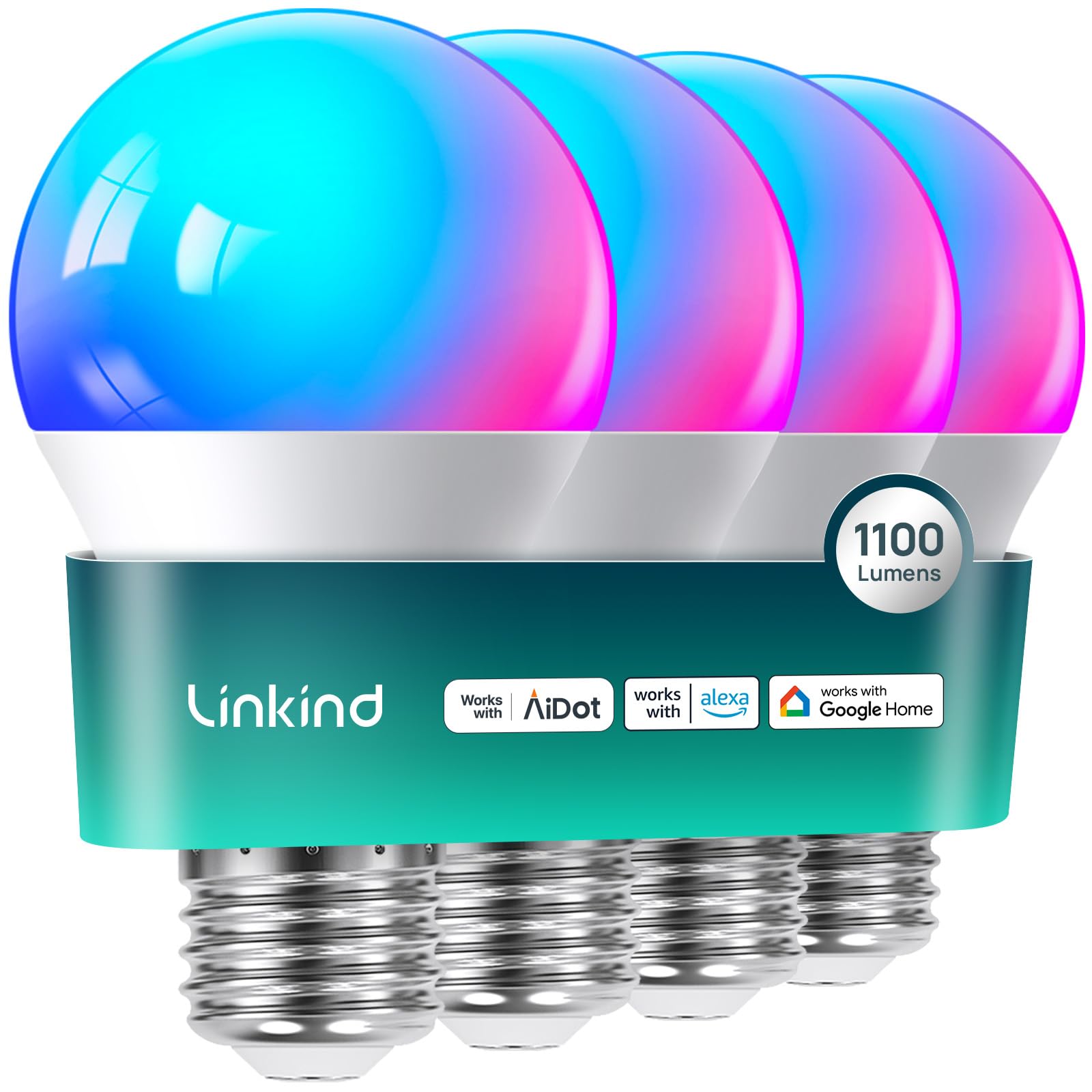 Linkind Smart Light Bulbs, 1100LM (75W Equivalent) Smart Bulb, Work ...