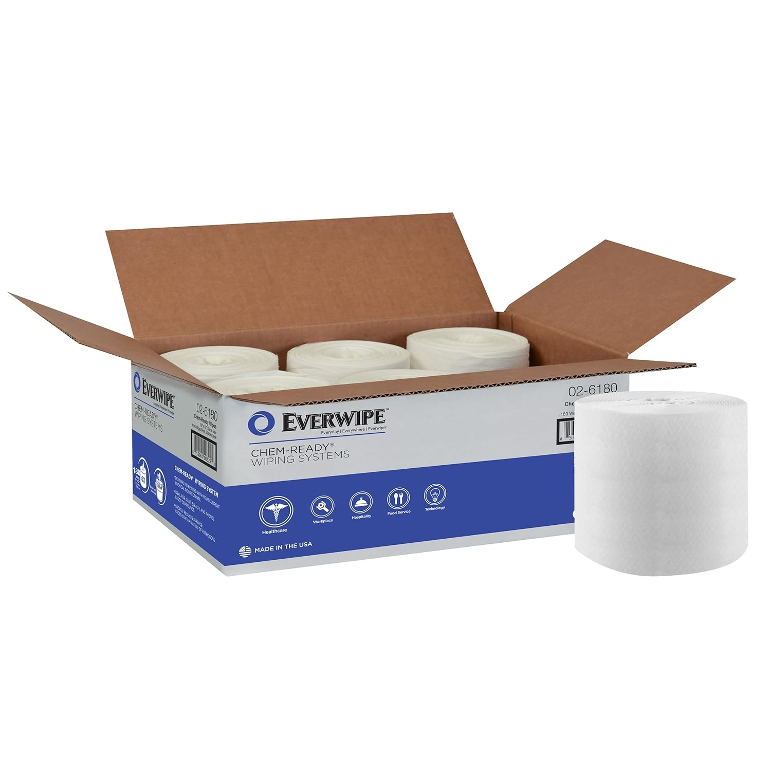 Amazon.com: Everwipe Chem-Ready Wiping System Refill Dry Wipes Rolls ...