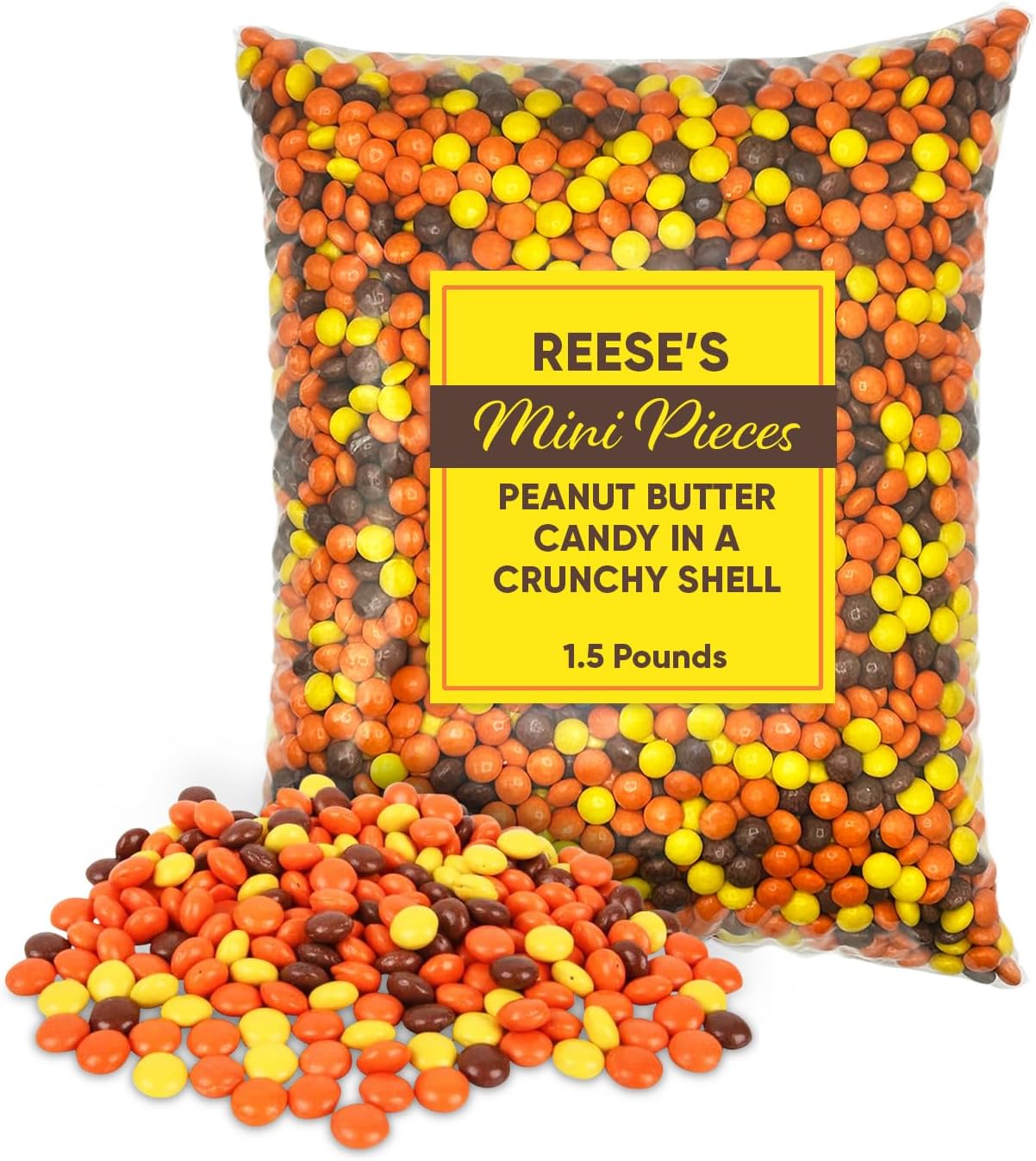 Amazon.com: Reeces Pieces Peanut Butter Candy in a Crunchy Shell 1.5 ...