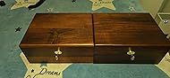 LXSEREY Acacia Wood Storage Box With Lock, Handmade Hinged Lid, Large ...