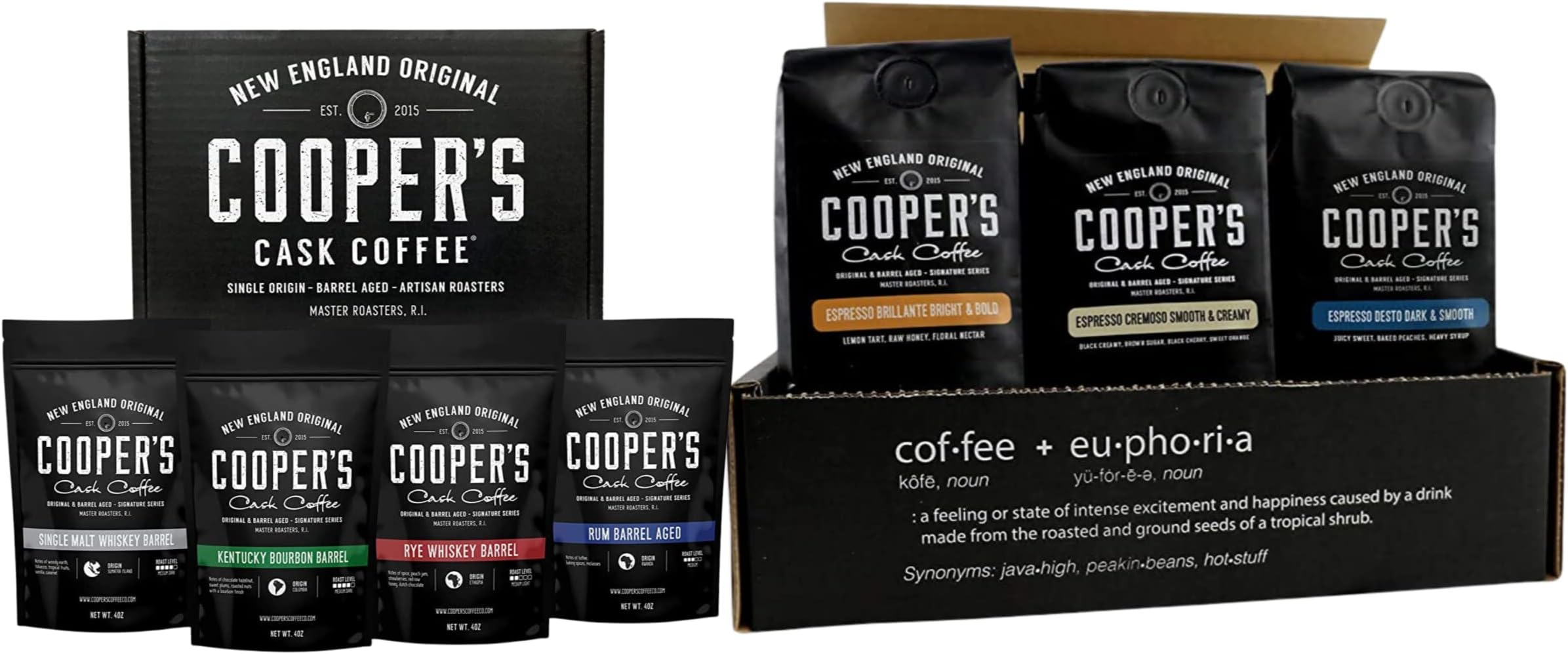 Amazon.com : Espresso Coffee Box Set (Brazilian, Kenya, Ethiopian ...