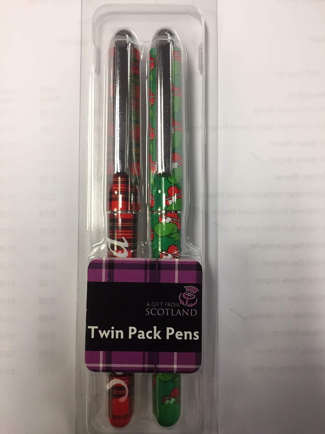 FANCYTHAT and SCIFI PLANET Twin Pack Scottish Pens (Tartan & Nessie ...