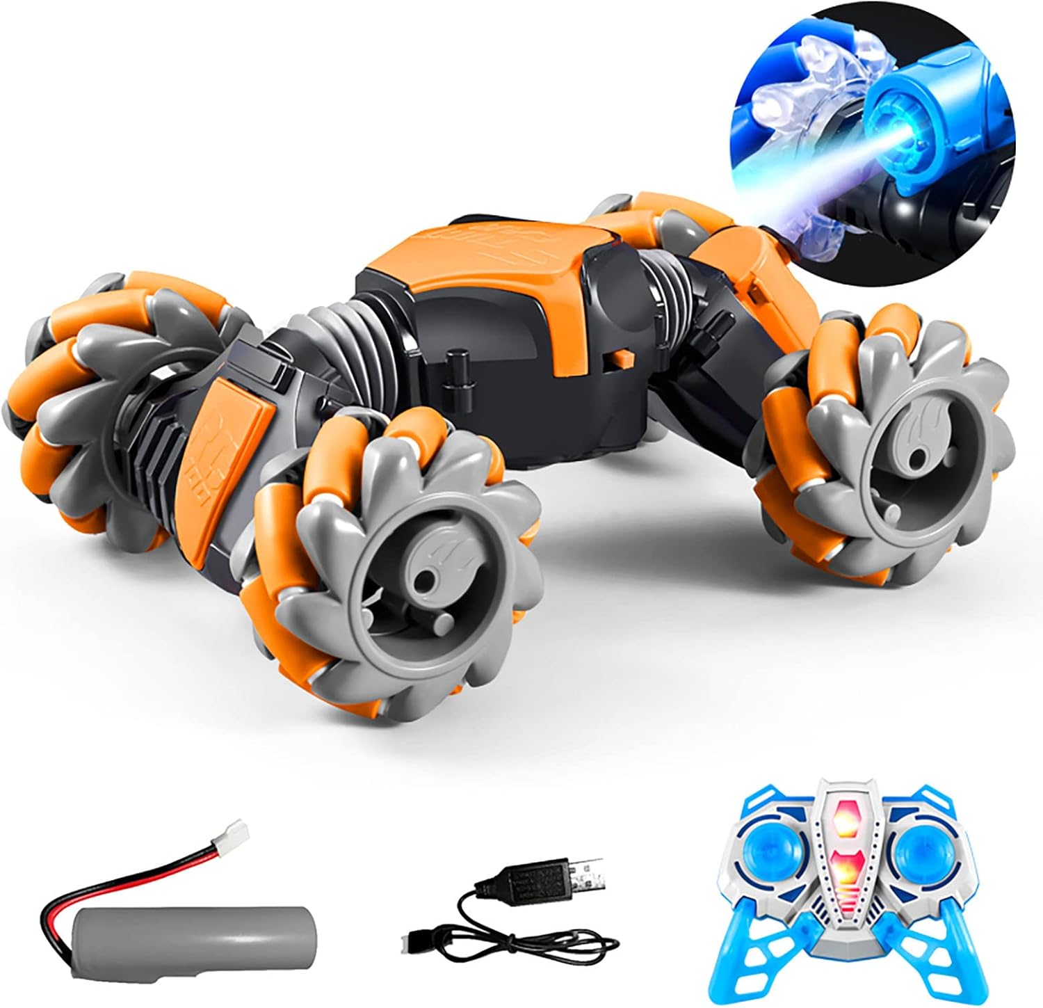 Amazon.com: Little Bado Remote Control Stunt Car Transform 2.4GHz 4WD ...